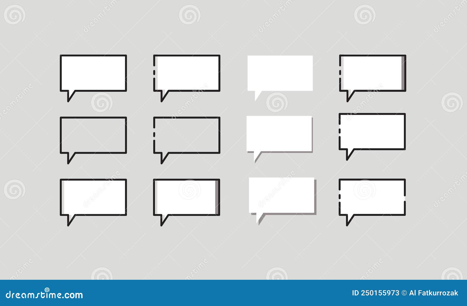 Illustration of Set Bubble Chat Stock Vector - Illustration of comic ...