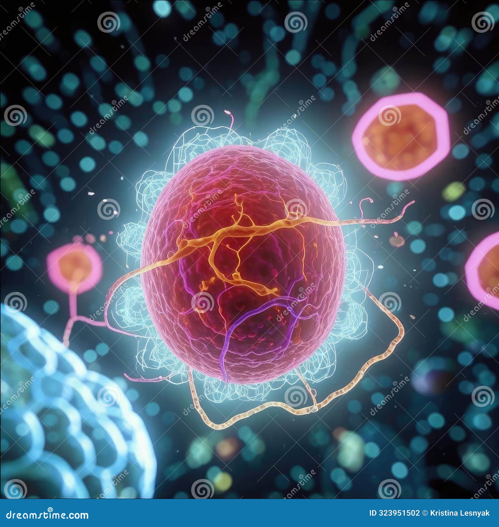 Illustration of a Set of Cells Reproduction Stock Illustration ...