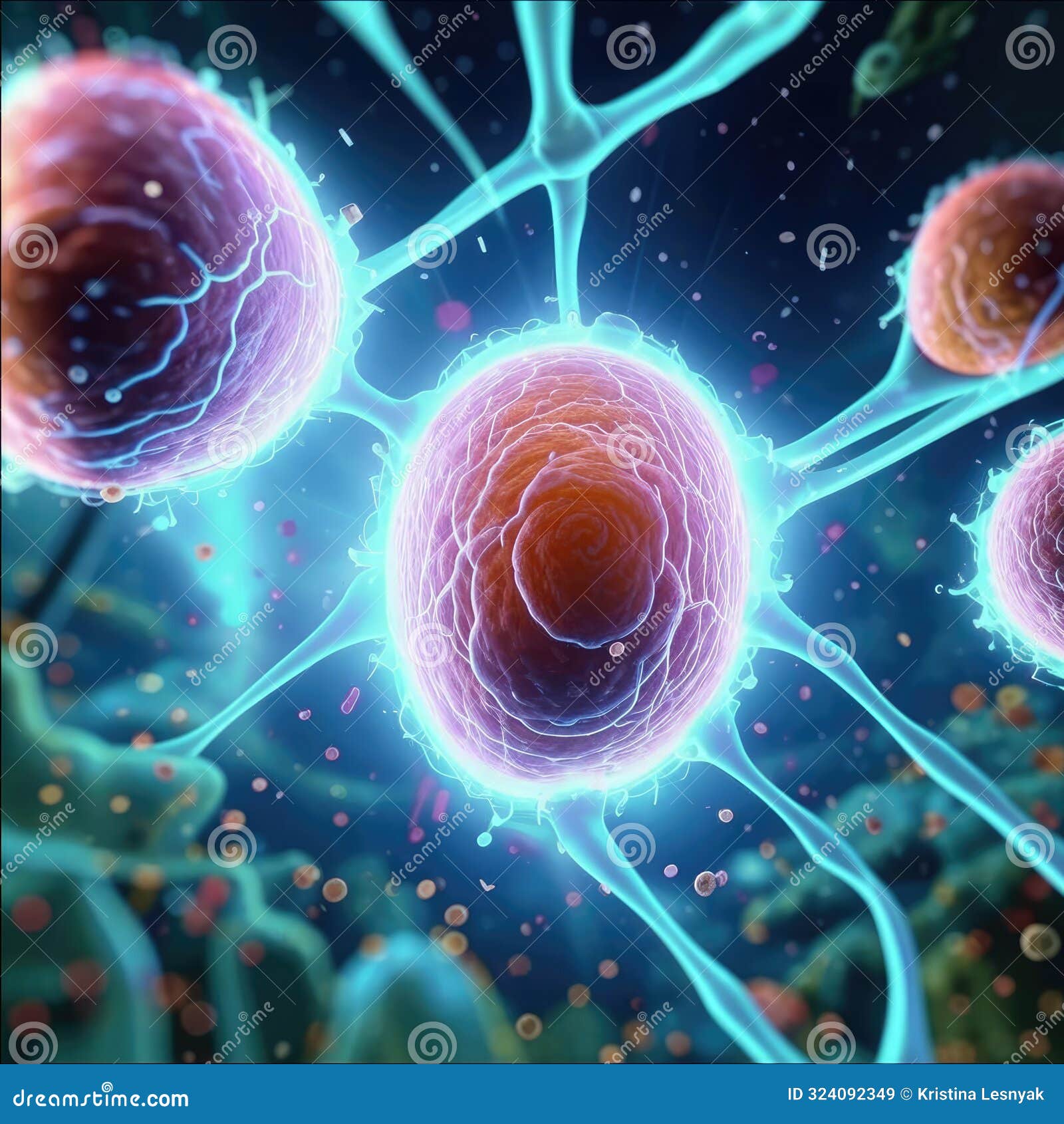 Illustration of a Set of Cells Reproduction Stock Illustration ...