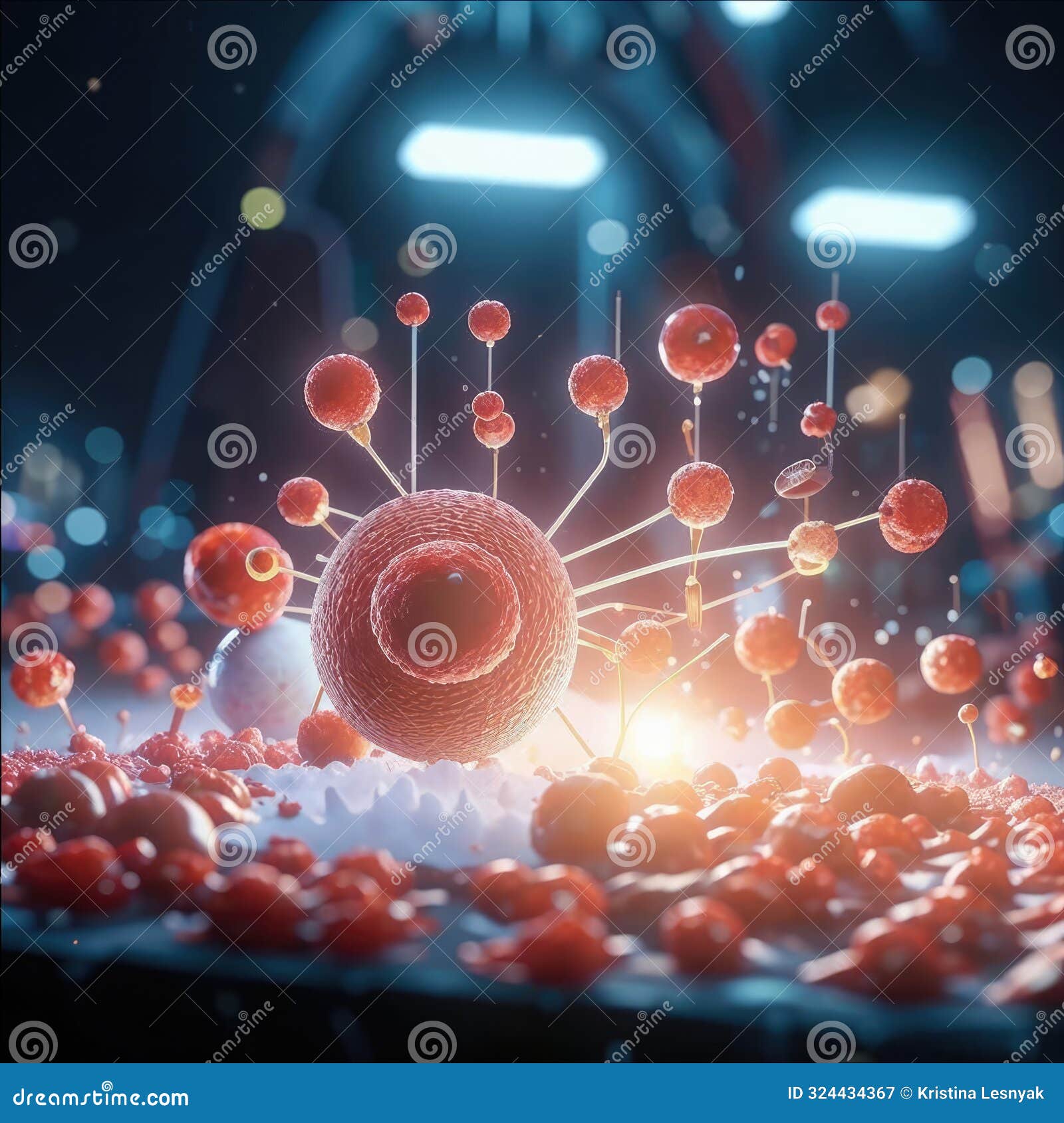 Illustration of a Set of Cells Reproduction Stock Illustration ...