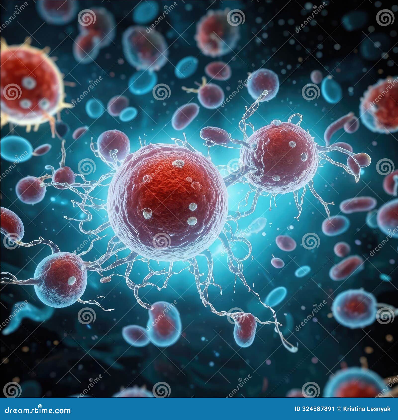 Illustration of a Set of Cells Reproduction Stock Illustration ...