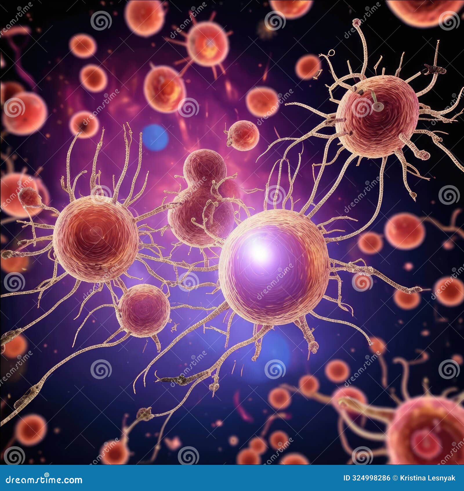 Illustration of a Set of Cells Reproduction Stock Illustration ...