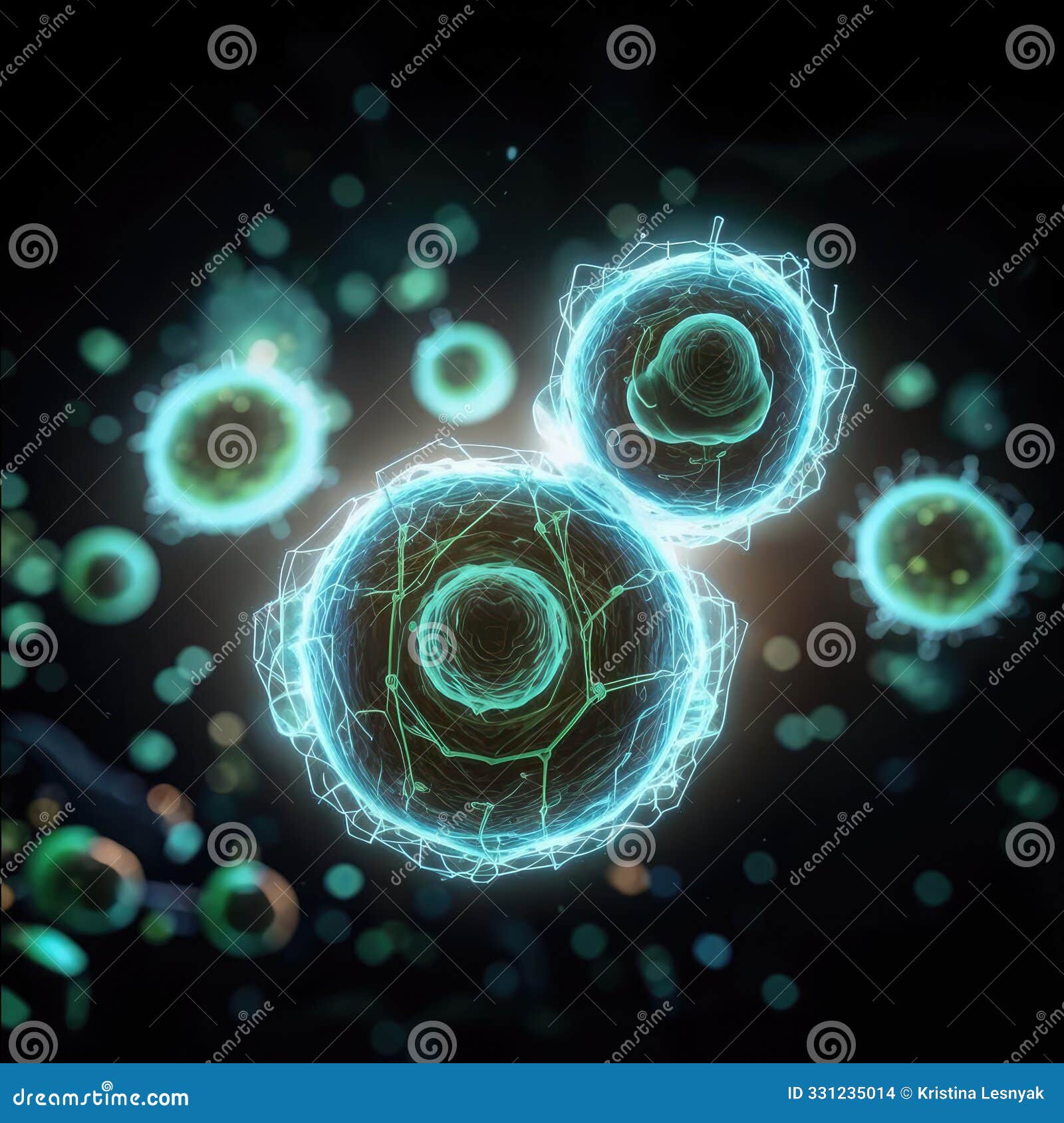 Illustration of a Set of Cells Reproduction Stock Illustration ...