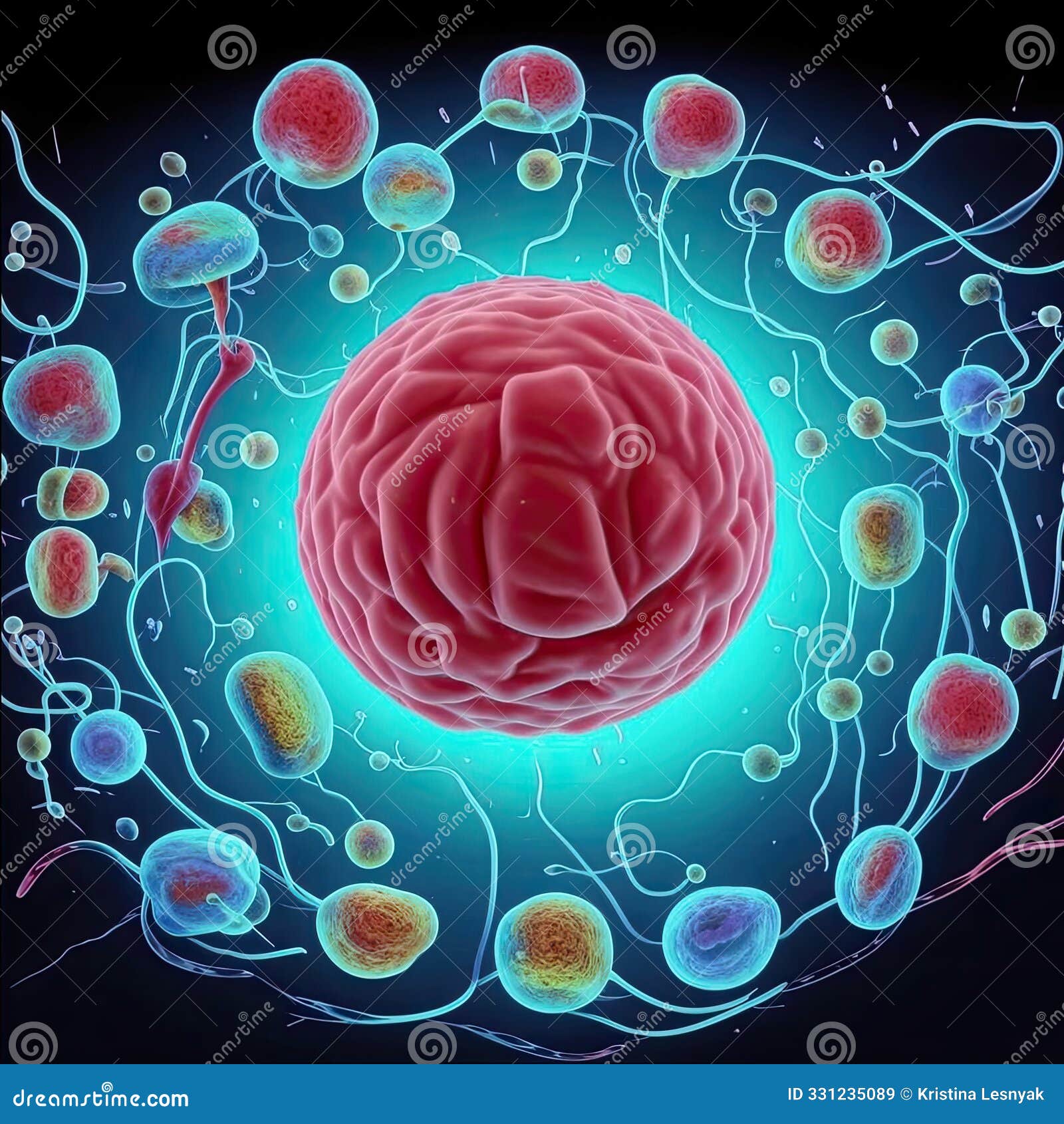 Illustration of a Set of Cells Reproduction Stock Illustration ...