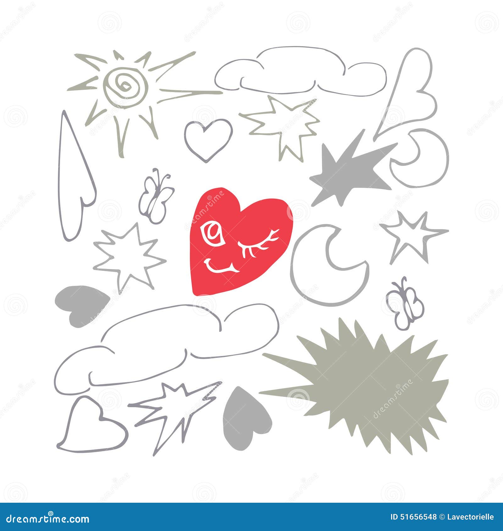 Winking Heart Sticker, Emoji Smiling Face, Emoticon Cartoon Vector ...