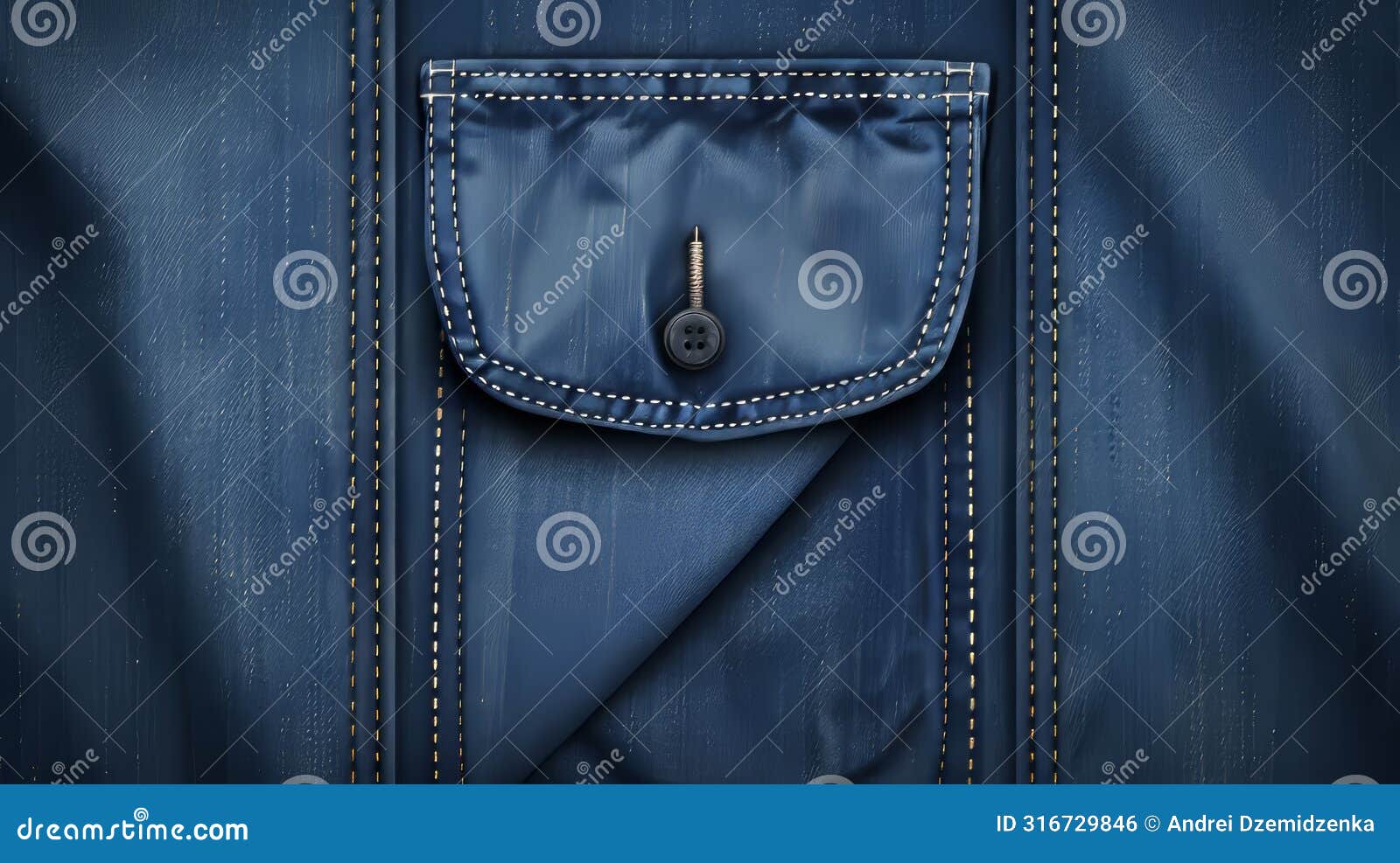 An Illustration Set Featuring a Realistic Jeans Texture Back Pocket ...