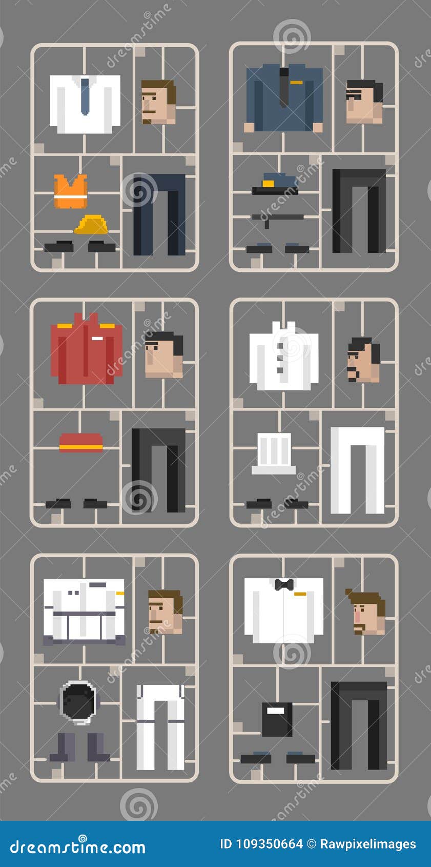 Illustration Set of Men and Professions Stock Illustration ...