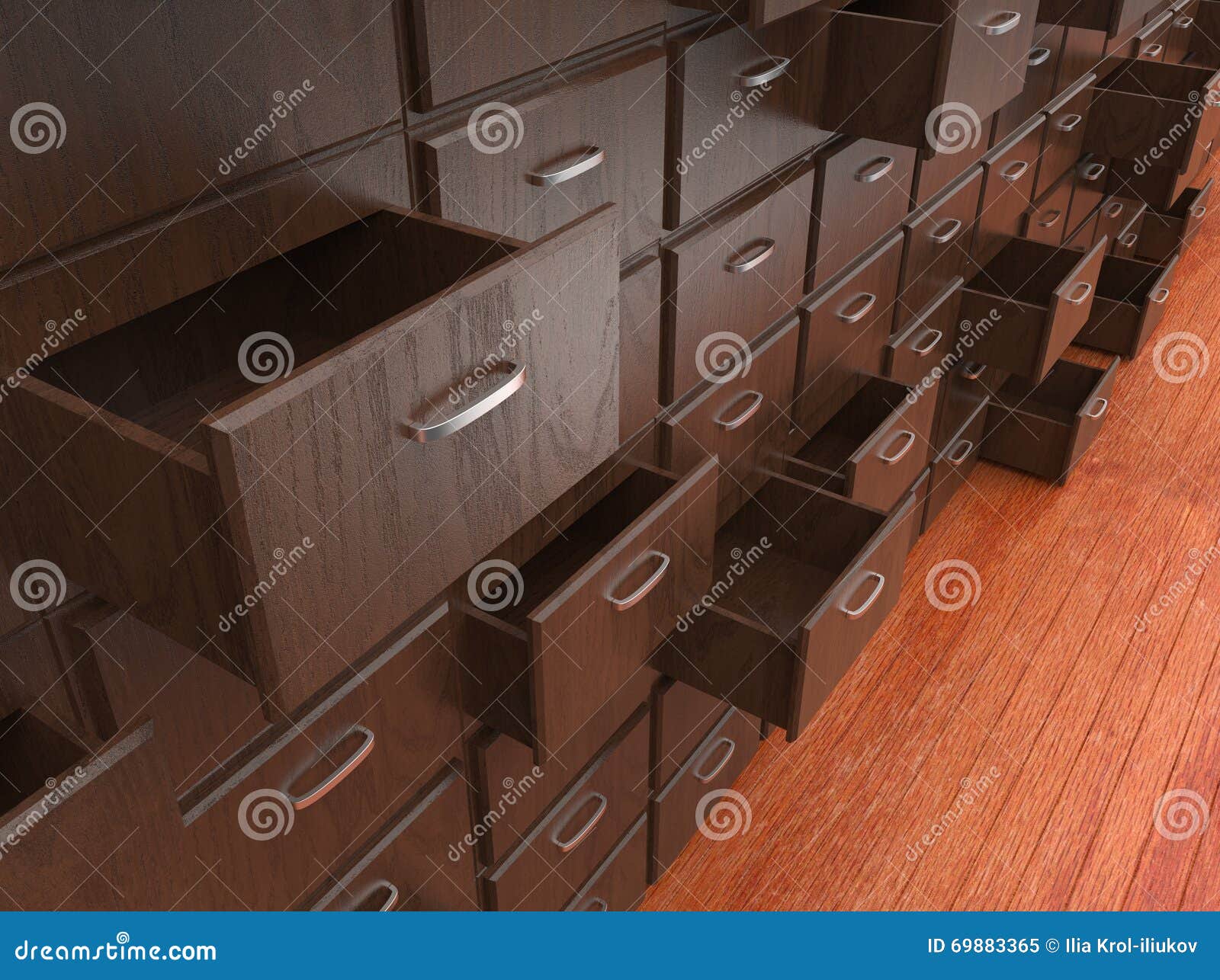 Illustration Set of Retractable Boxes Stock Illustration - Illustration ...