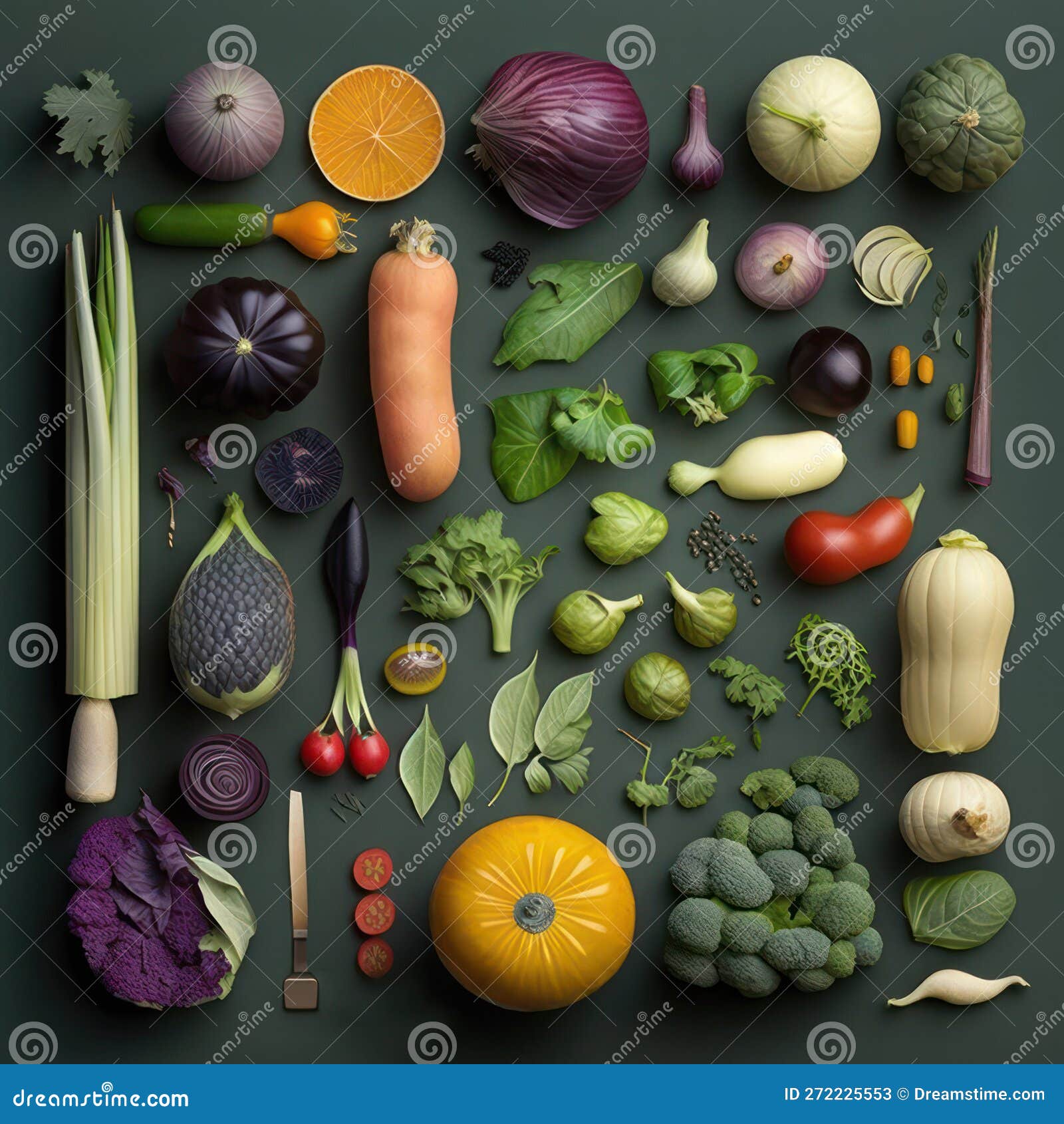 Illustration.set of Vegetables.horizontal Layout Stock Illustration ...