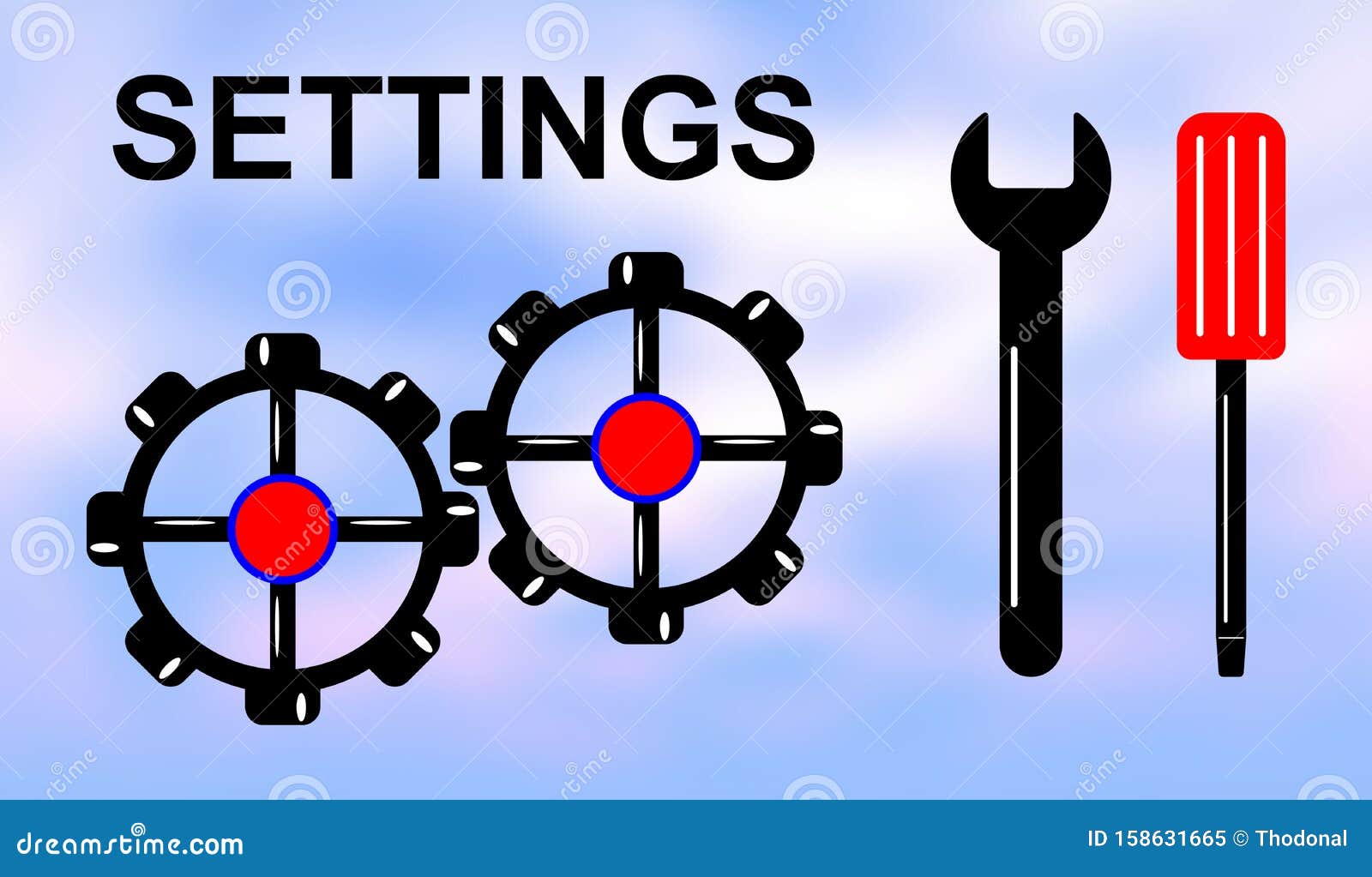 Concept of settings stock illustration. Illustration of concept - 158631665