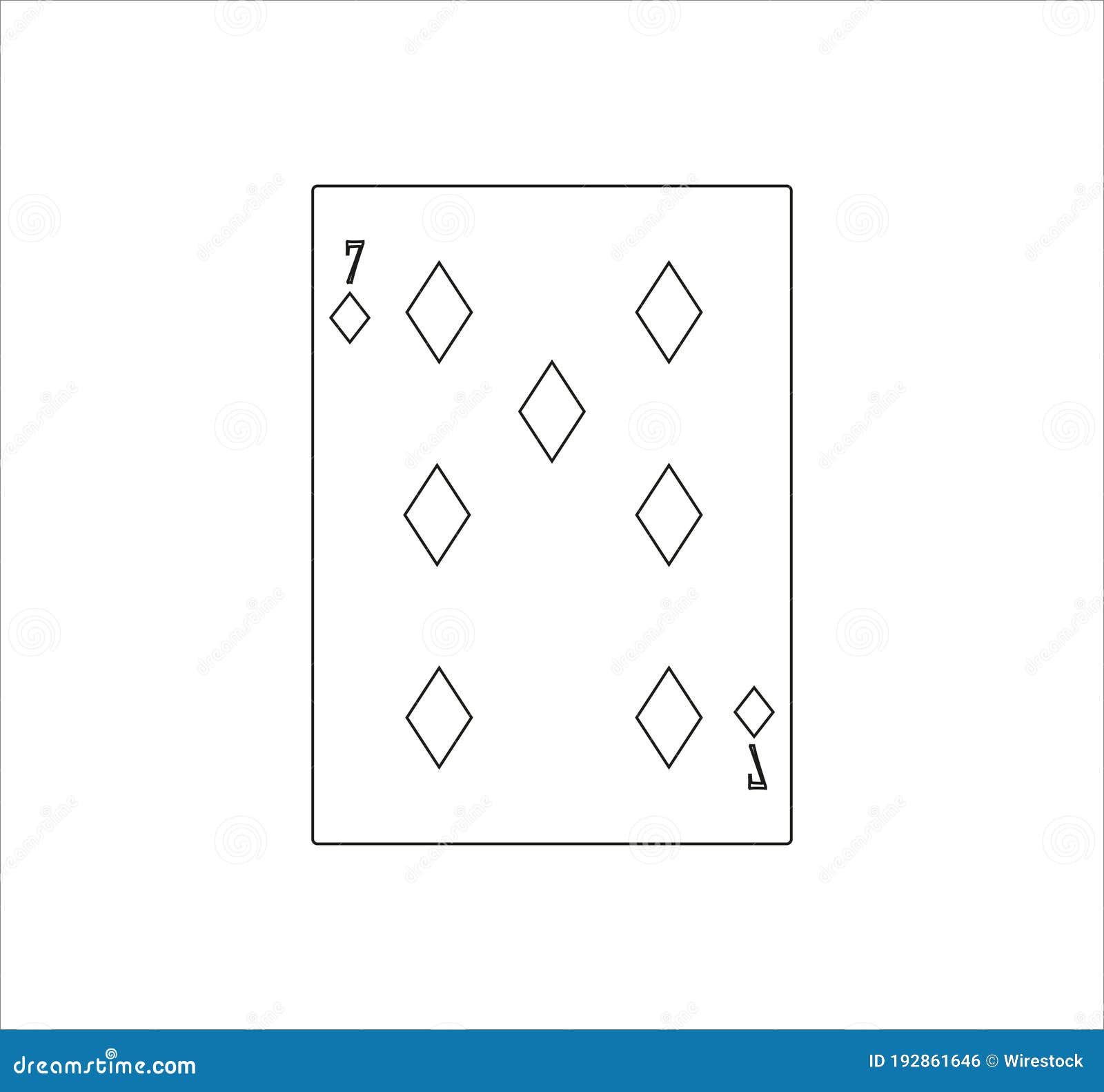 Seven Diamonds. Card Suit Icon Vector, Playing Cards Symbols Vector ...