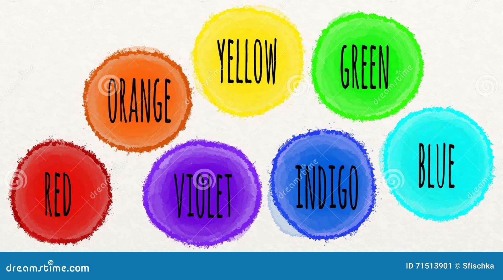 Illustration Seven Different Colors Stock Vector - Illustration of ...