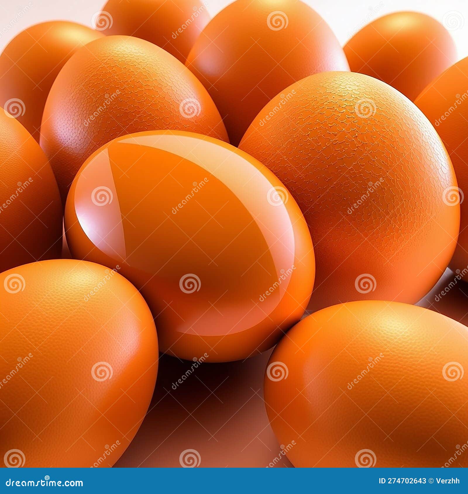 Illustration with Several Easter Orange Eggs 2 Stock Illustration ...