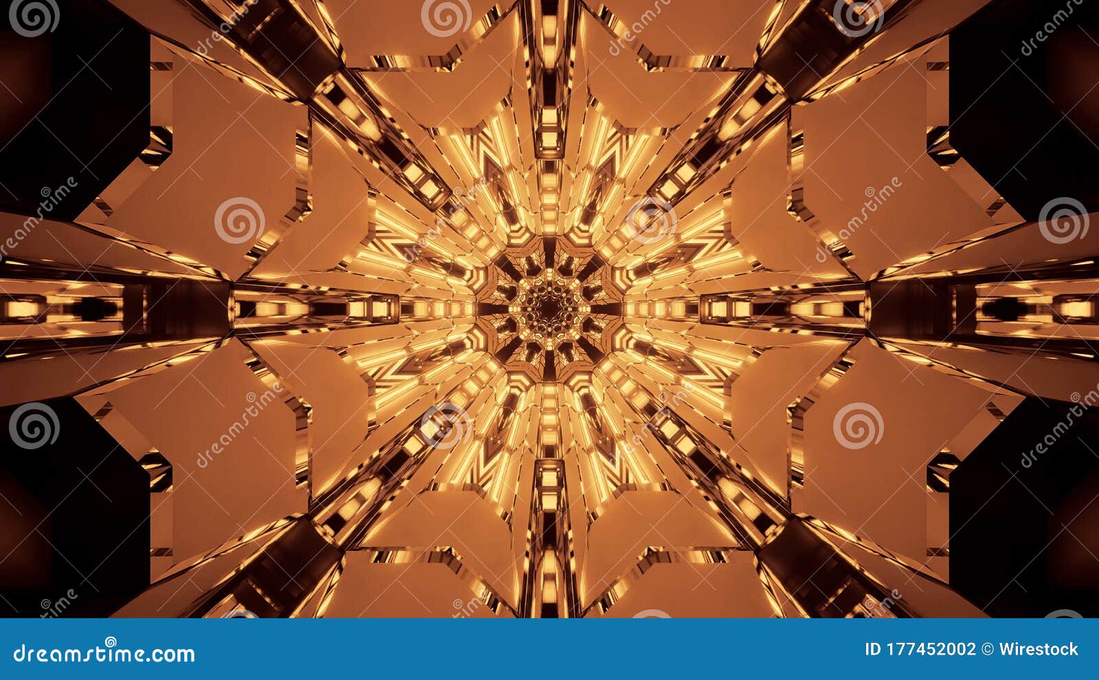 Illustration of Several Golden and Brown Lights in Motion Flowing into ...