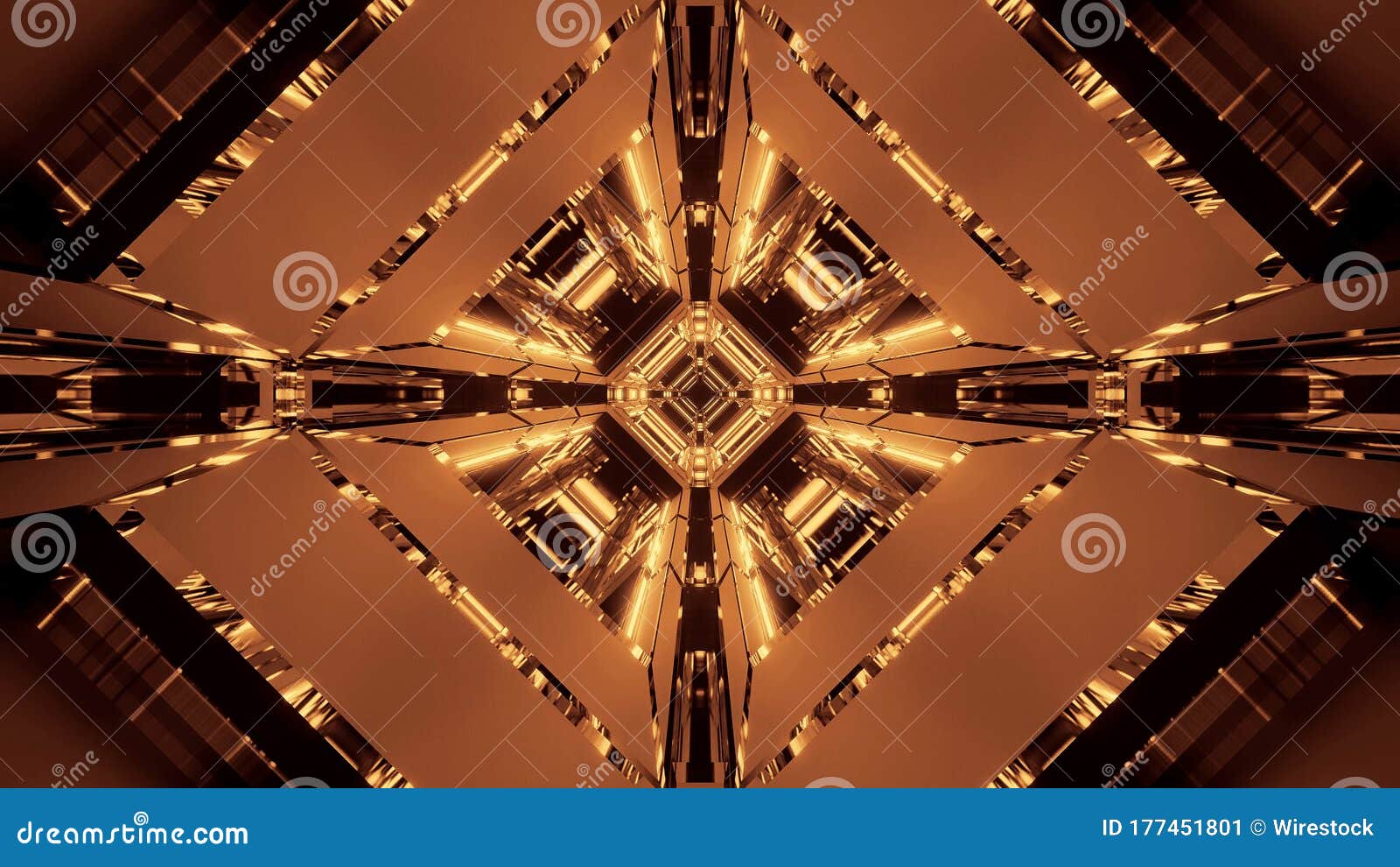 Illustration of Several Golden Lights in Motion Flowing into One ...