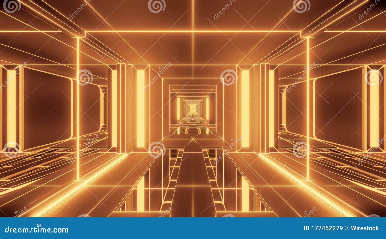 Illustration of Several Golden Lights in Motion Flowing into One ...