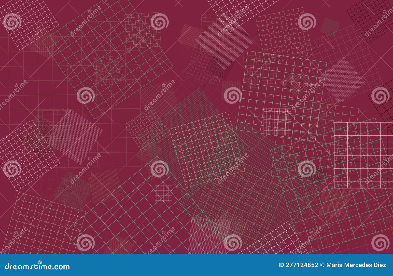 Illustration of Several Squares in a Maroon Background Stock ...