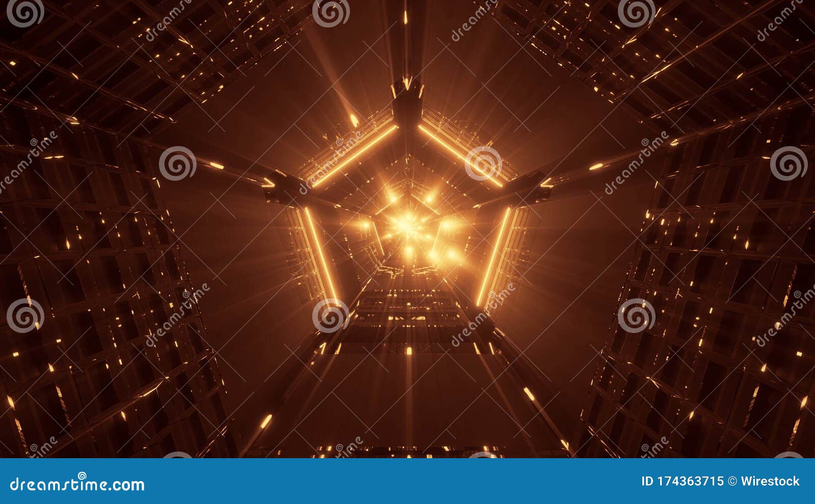 Illustration of Several Yellow Lights Arranged in the Form of a ...