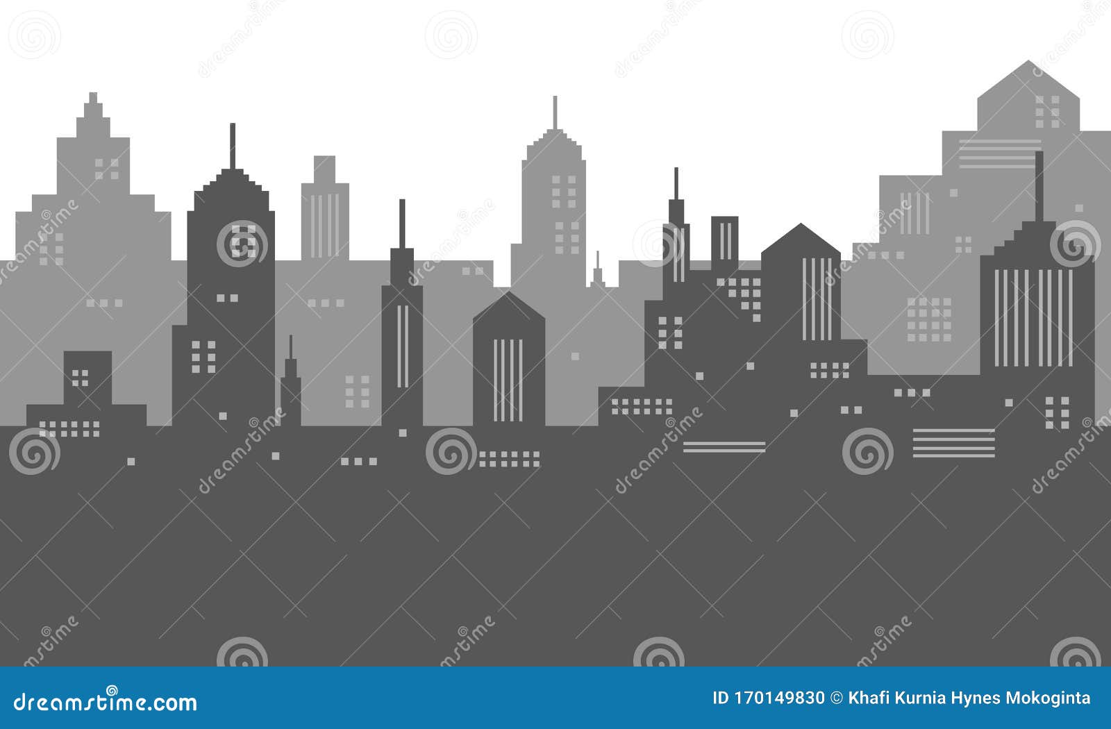 Illustration of Shadow of a City Town Stock Illustration - Illustration ...
