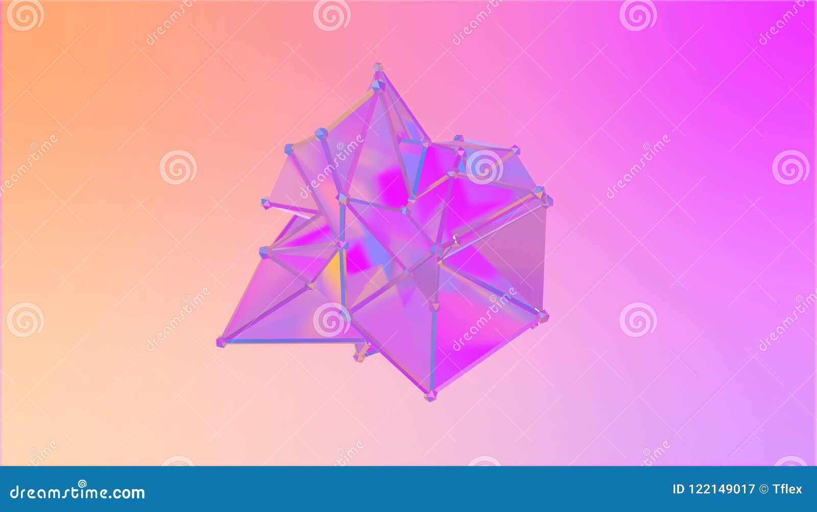 Illustration of a Shape Metamorphosis of a Polygonal Semi Transparent ...