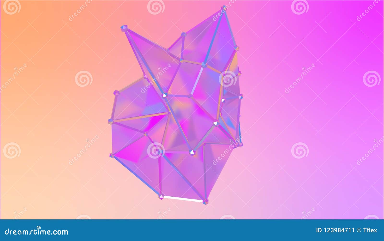 Illustration of a Shape Metamorphosis of a Polygonal Semi Transparent ...