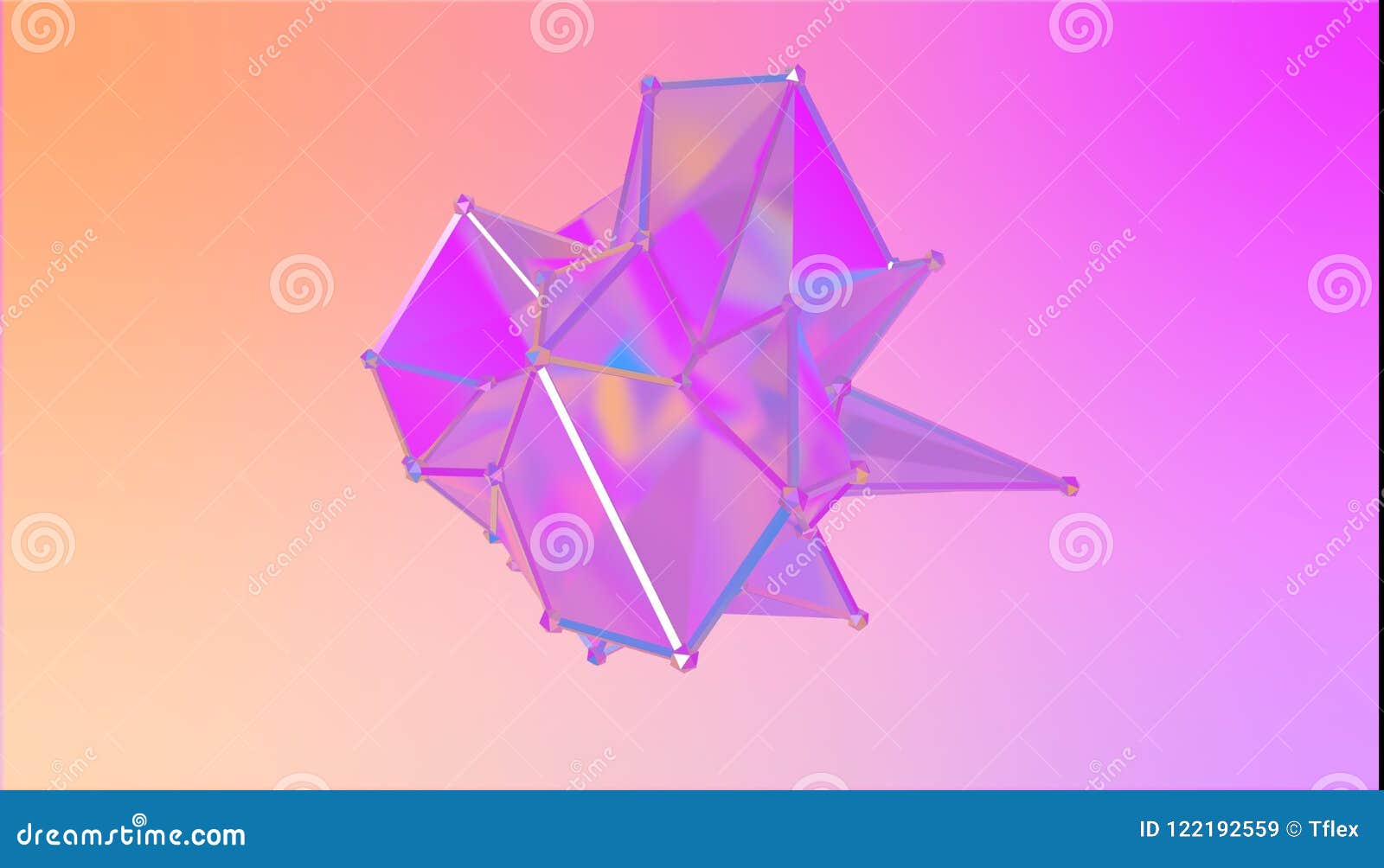 Illustration of a Shape Metamorphosis of a Polygonal Semi Transparent ...