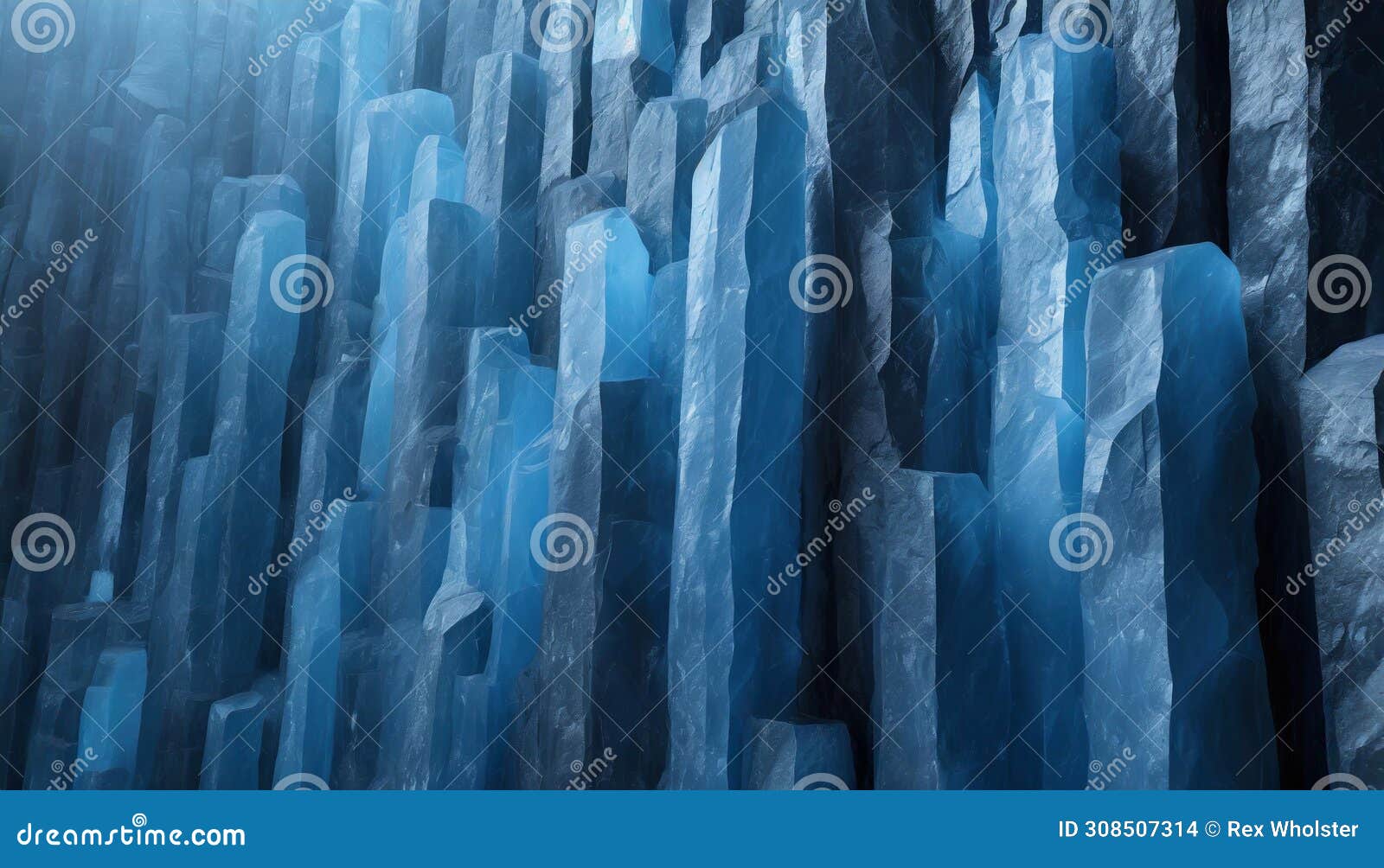 Random Pattern of Basalt Columns Stock Illustration - Illustration of ...