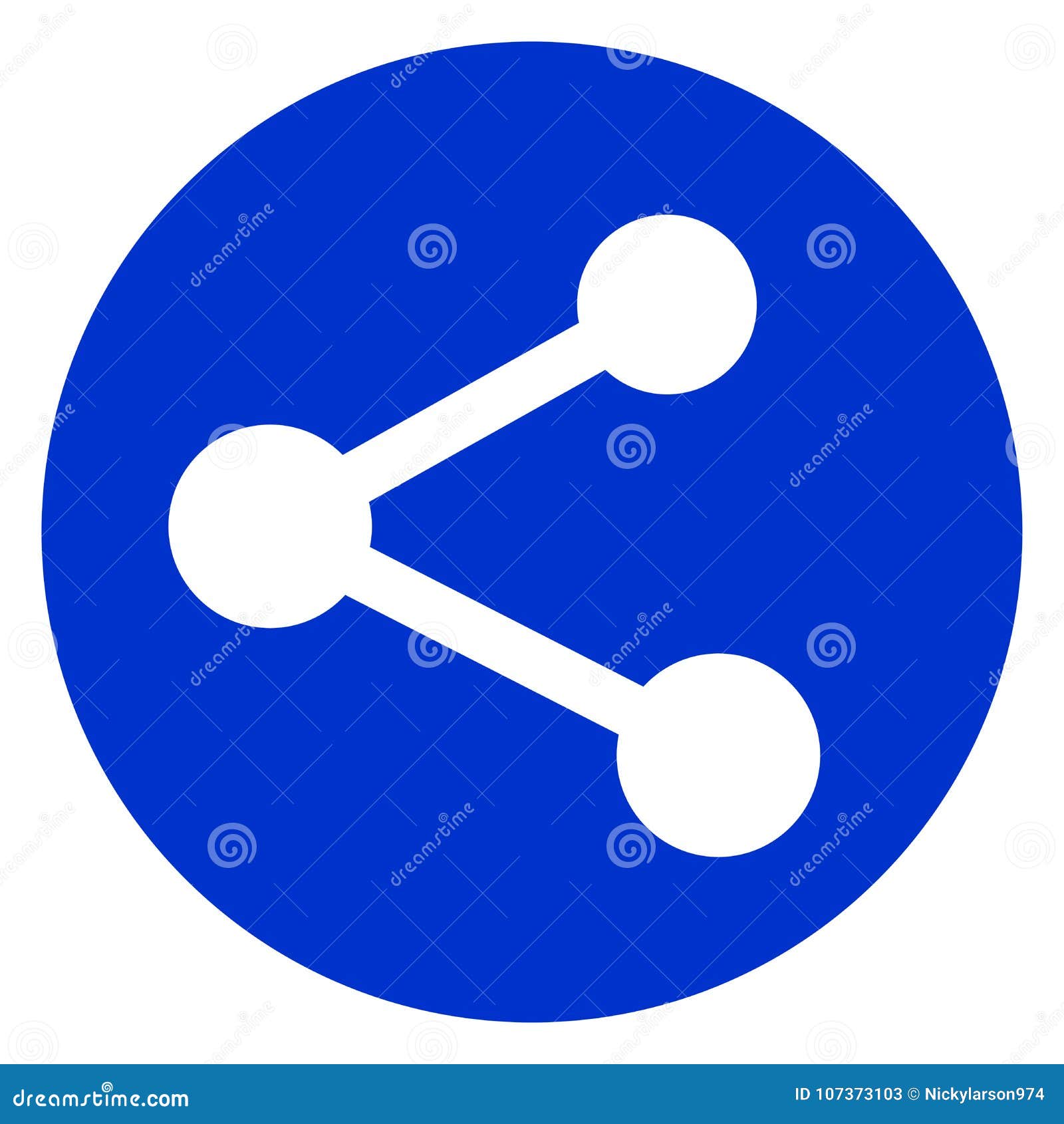 Share blue circle icon stock vector. Illustration of vector - 107373103