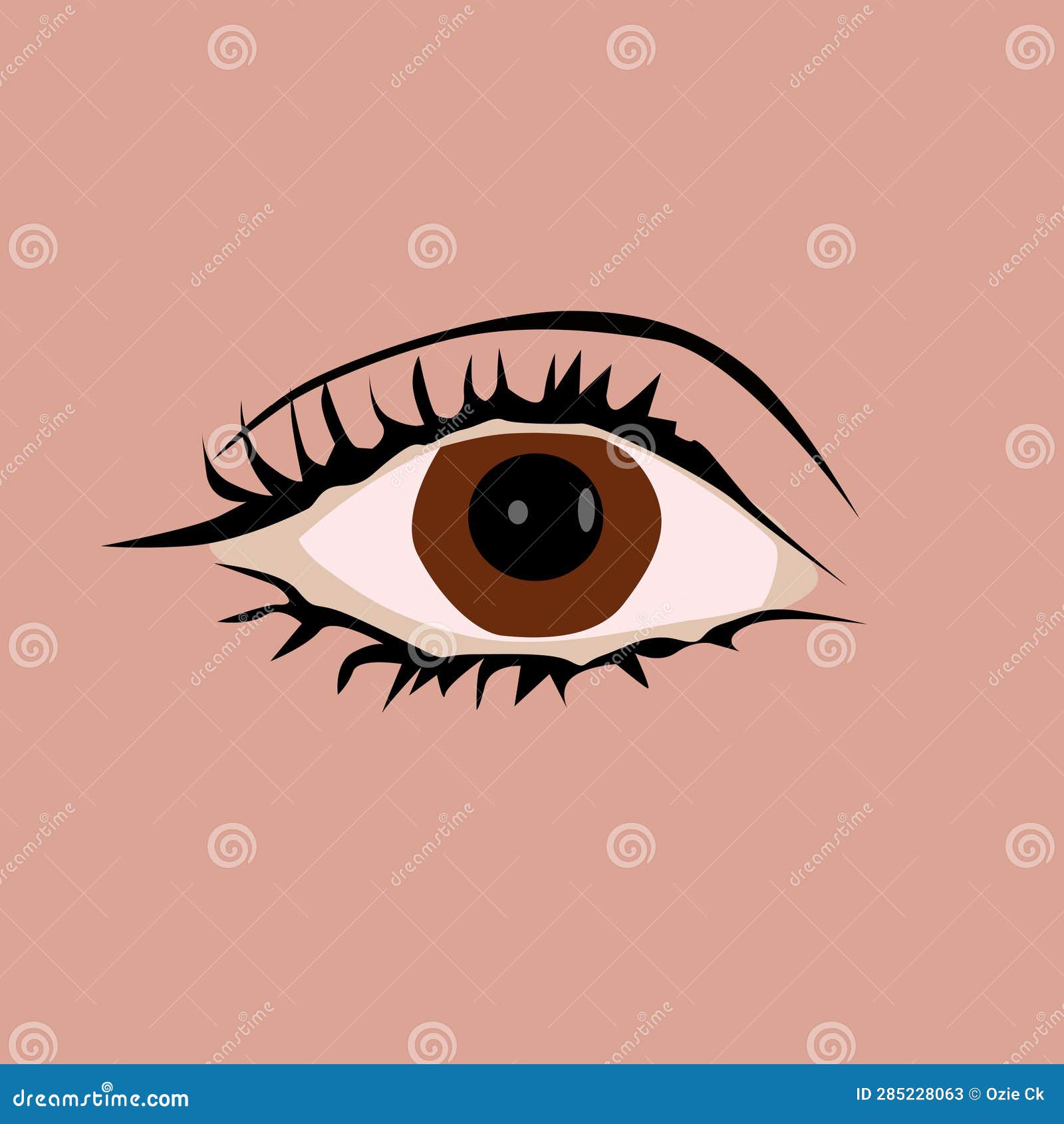 Illustration of a Sharp and Beautiful Eyeball Gaze Stock Illustration ...