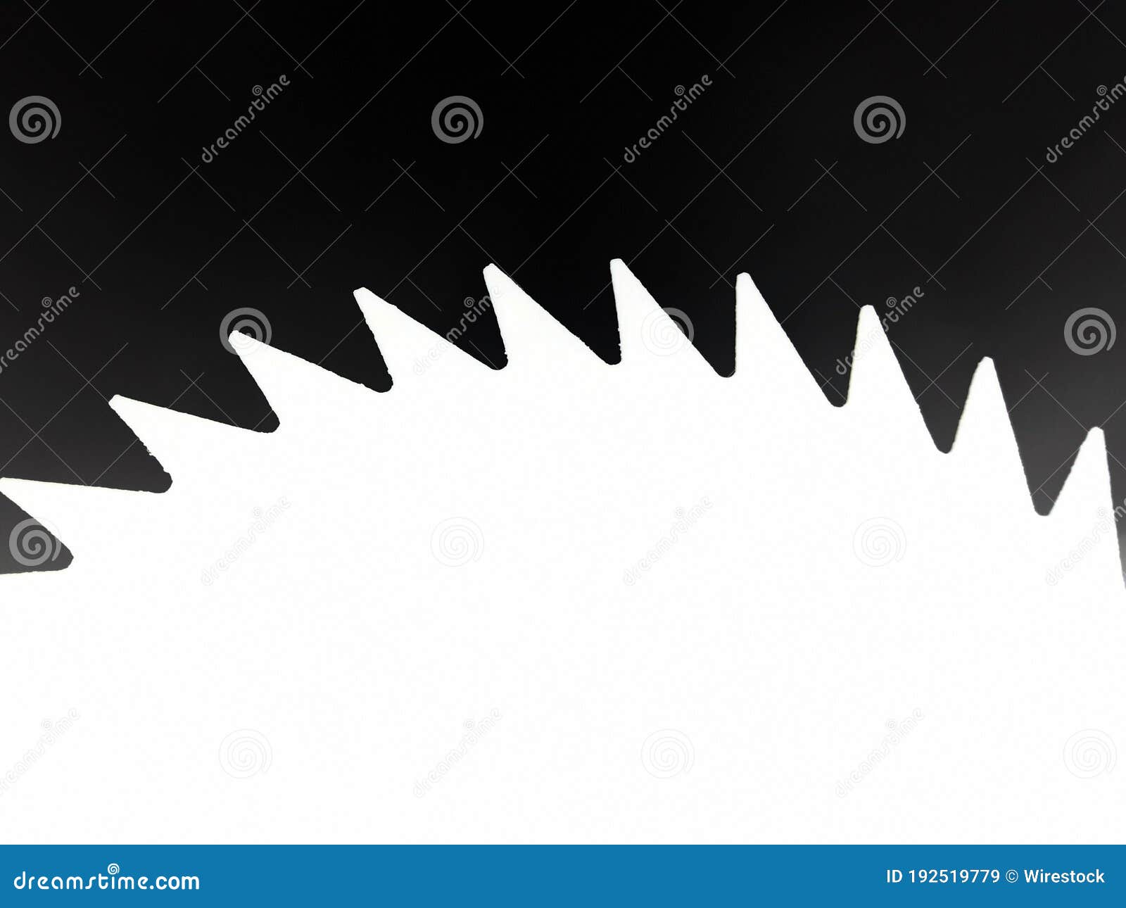 Illustration of Sharp Circular Teeth Isolated on Dark Background Stock ...