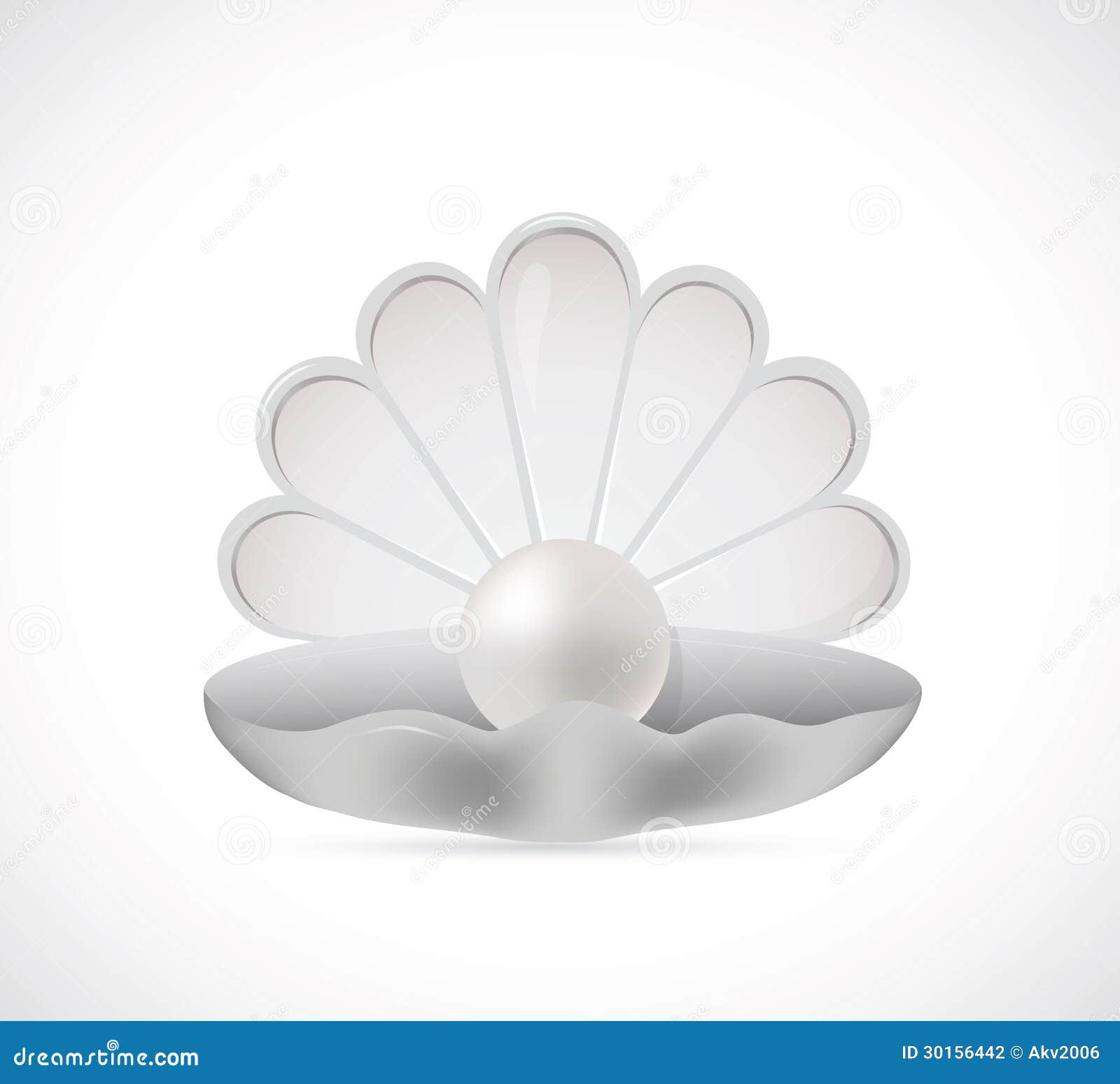Shell pearl cartoon stock vector. Illustration of concept - 30156442