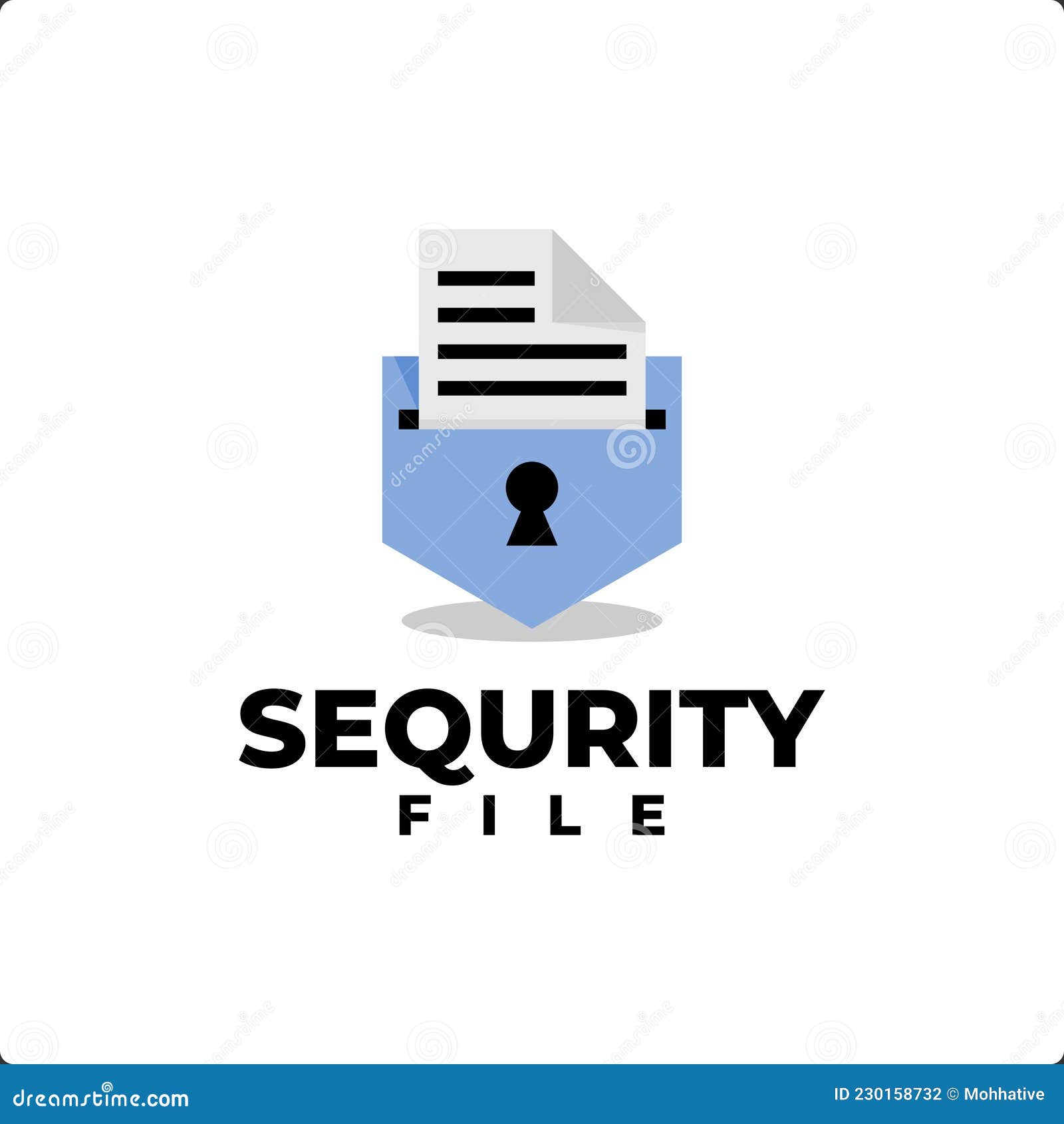 Illustration of a Shield and a Document. Good for Any Business Related ...