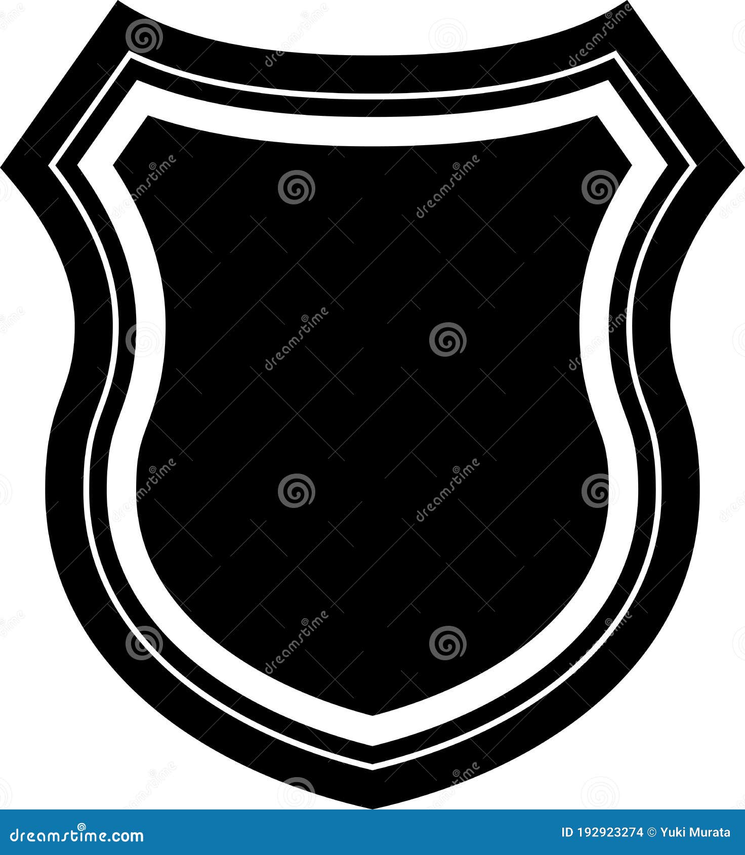 Monochrome shield emblem stock vector. Illustration of icon - 192923274