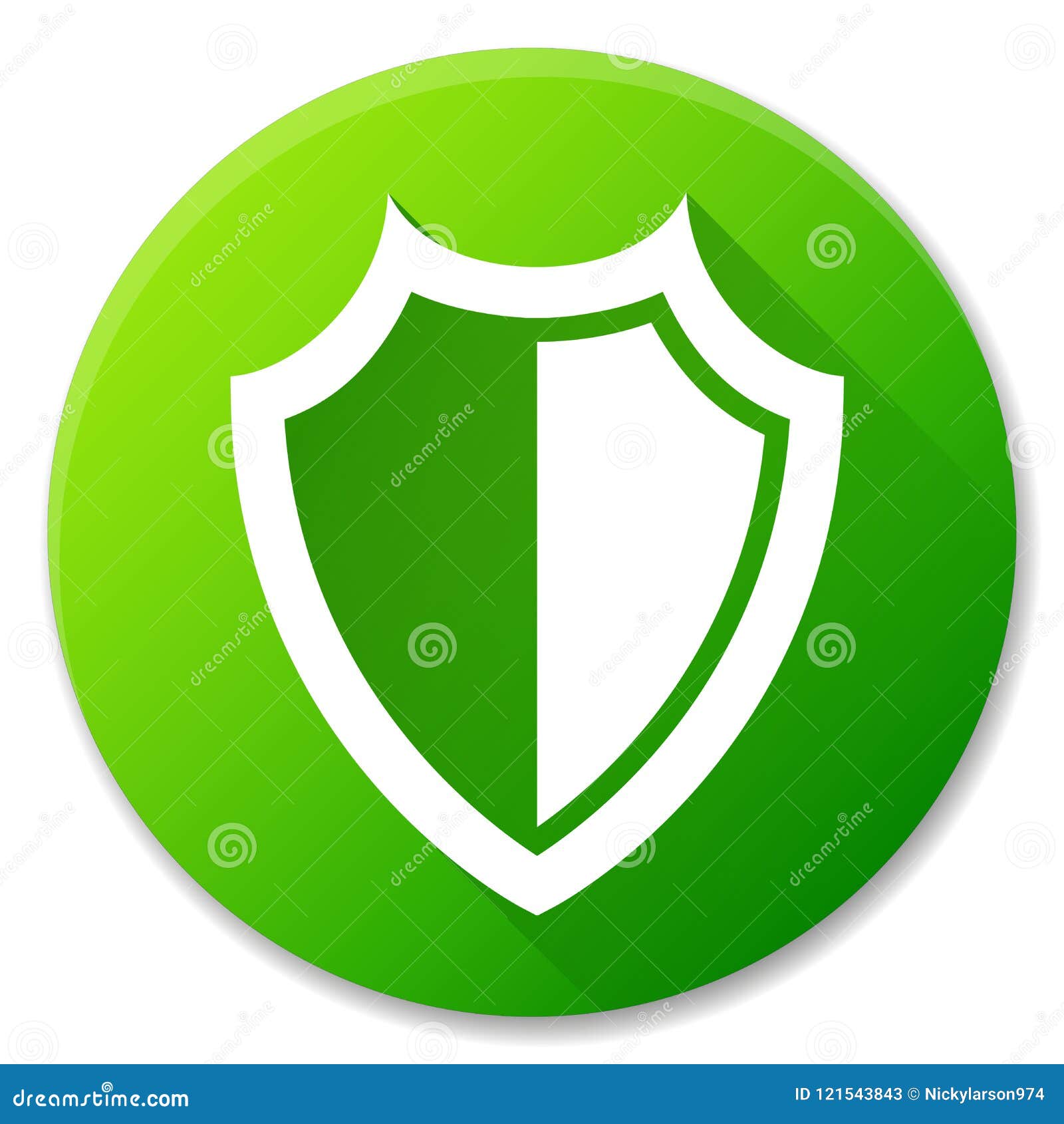 Shield Green Circle Icon Design Stock Vector - Illustration of green ...