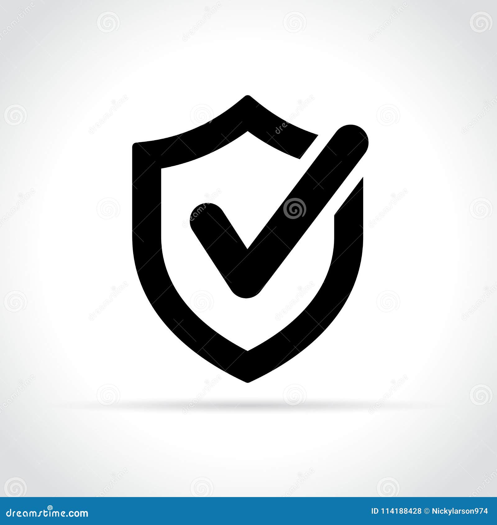 Shield Icon on White Background Stock Vector - Illustration of ...