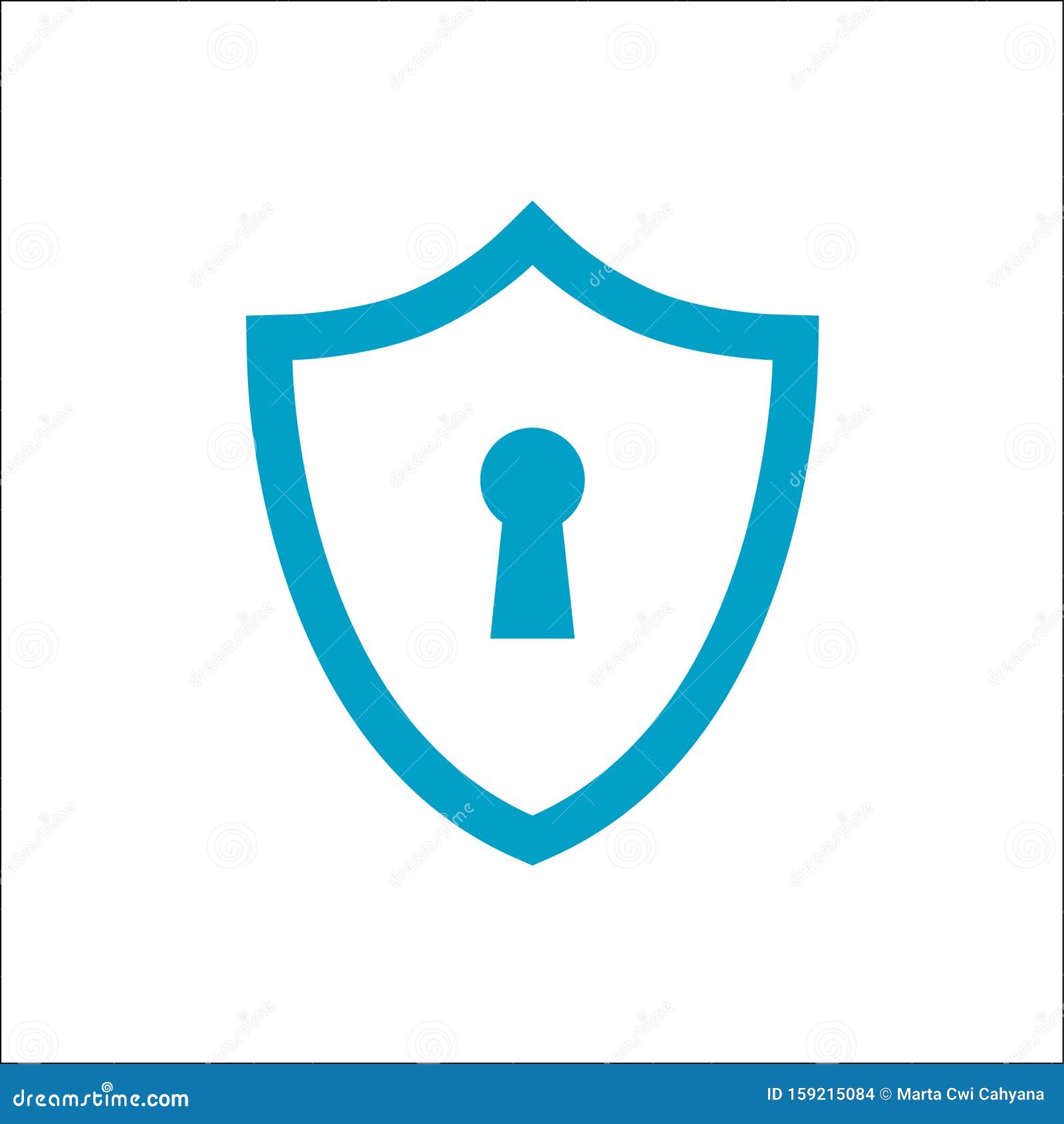 Illustration of Shield Lock Concept Icon Logo Vector Stock Vector ...