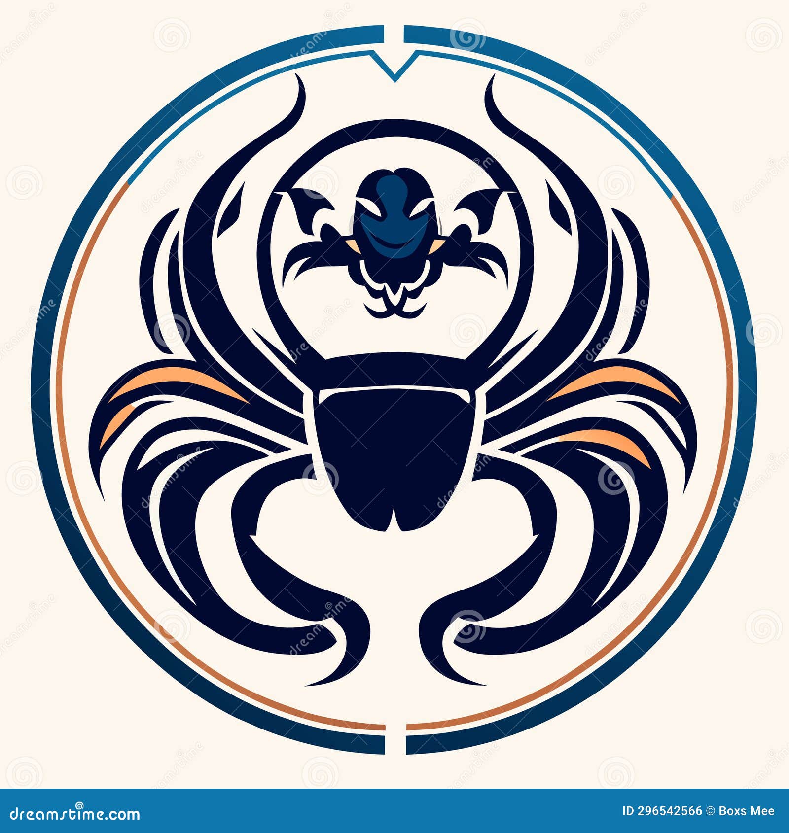 Illustration of a Shield with a Scorpion in the Form of a Tattoo ...