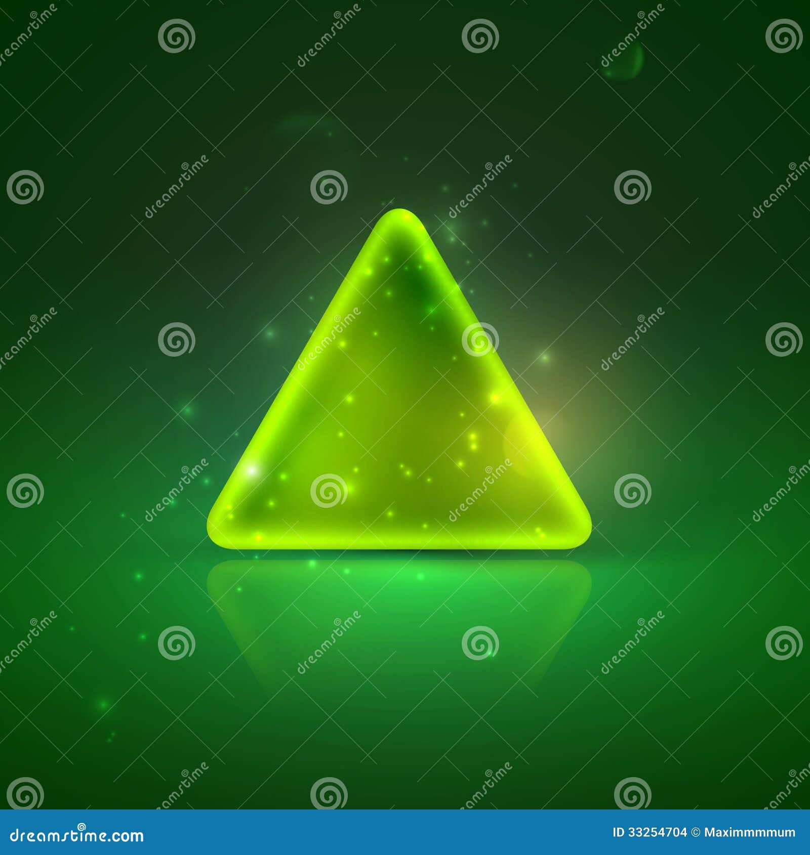 Illustration with Shiny Green Triangle Stock Illustration ...