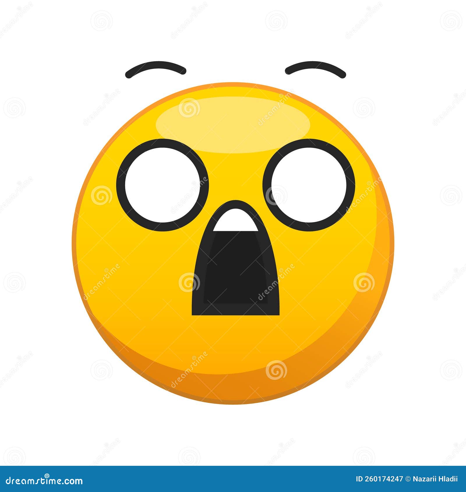 Illustration of Shocked Face. Emoji for a Chat Stock Vector ...