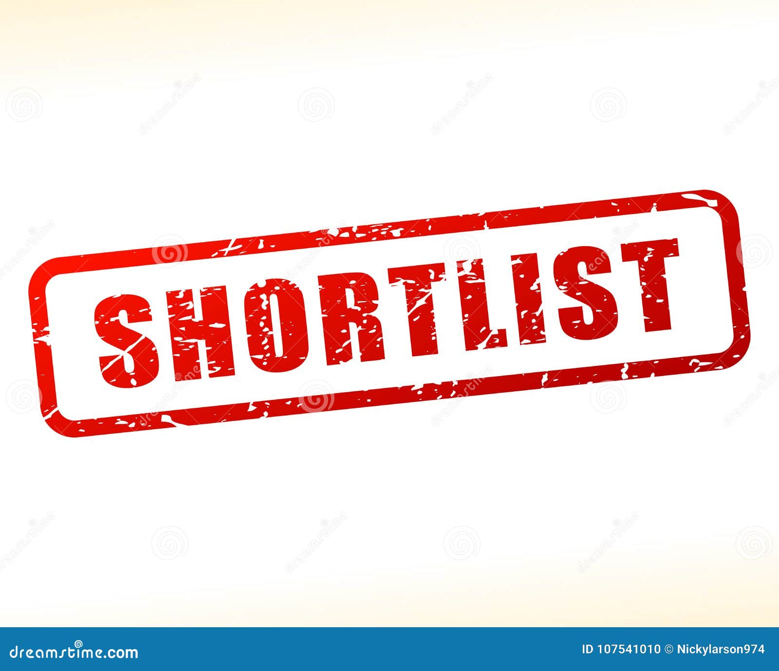 Shortlist text buffered stock vector. Illustration of isolated - 107541010