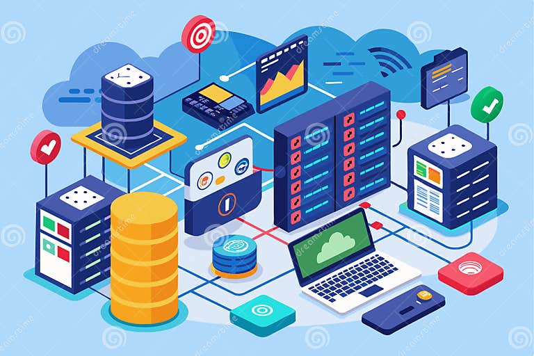 Illustration Showcases the Components of a Database Management System ...
