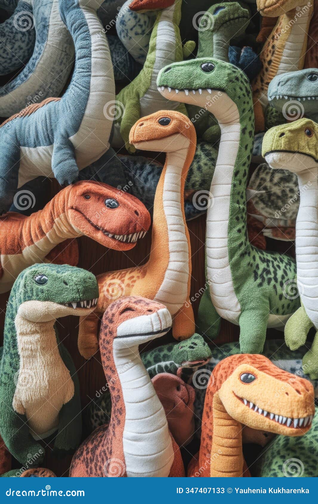 Realistic Stuffed Dinosaur Collection Royalty-Free Illustration ...