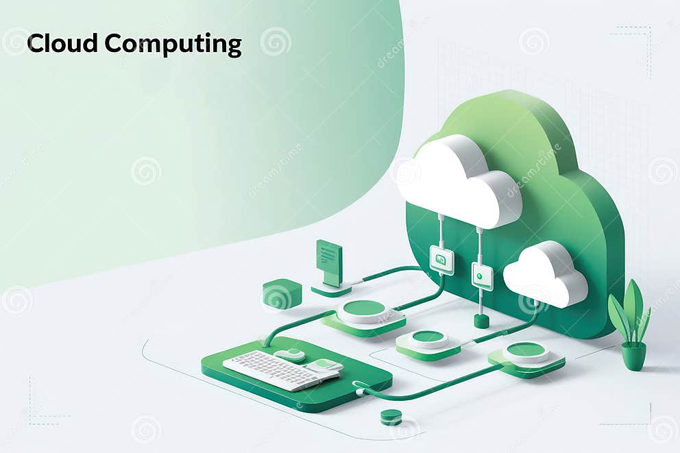 Cloud Computing Presentation Template with 3D Elements and Technology ...