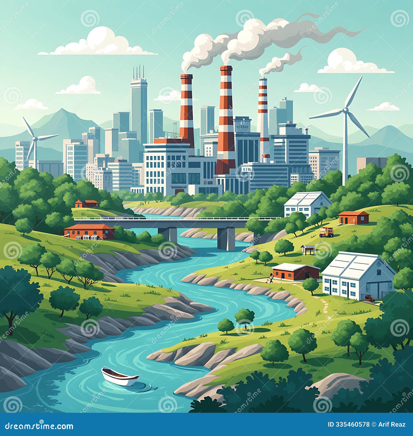 Illustration of Pollution Control in Urban Environments with Clean ...