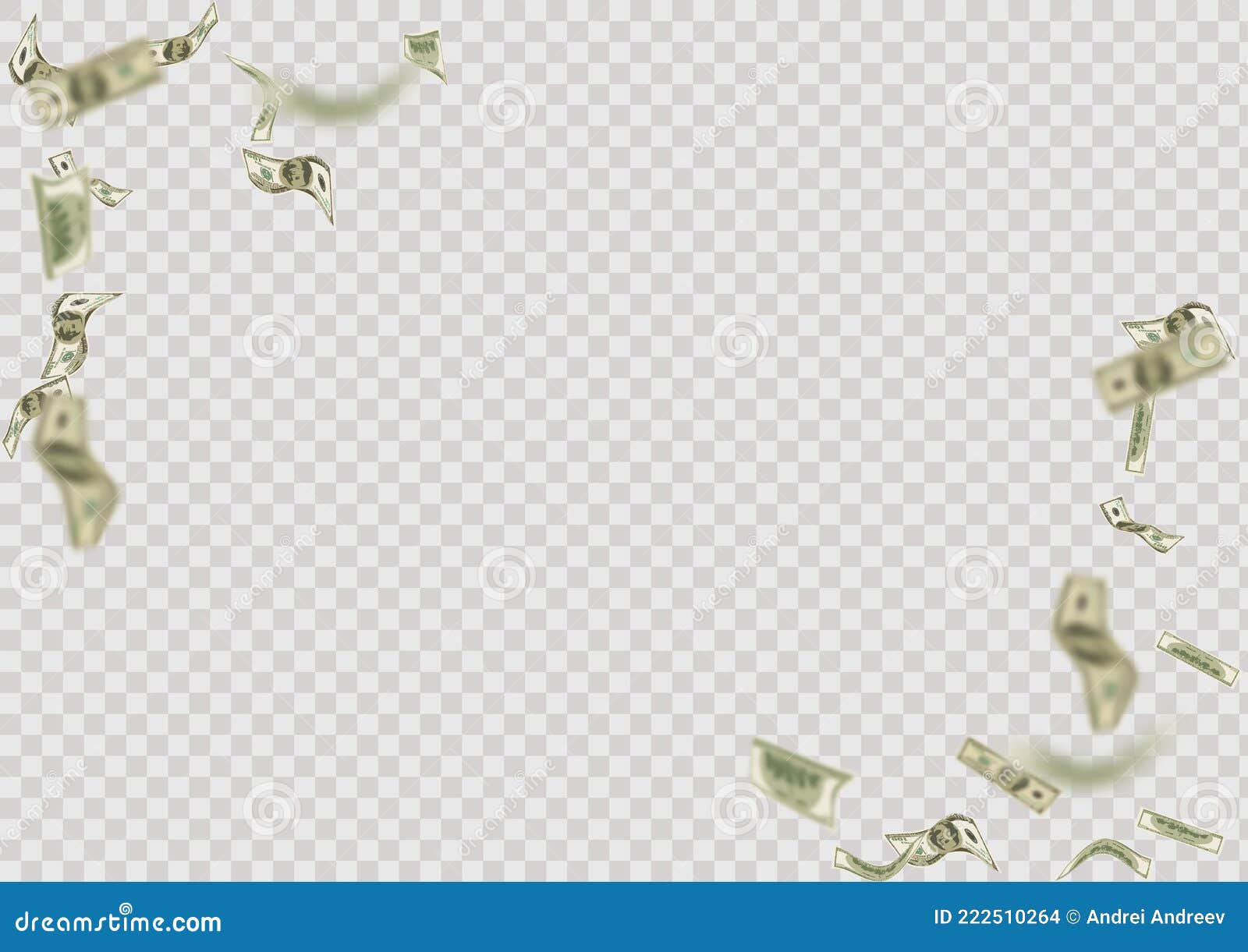 Illustration of Shower of Dollar Note Falling Down Stock Vector ...