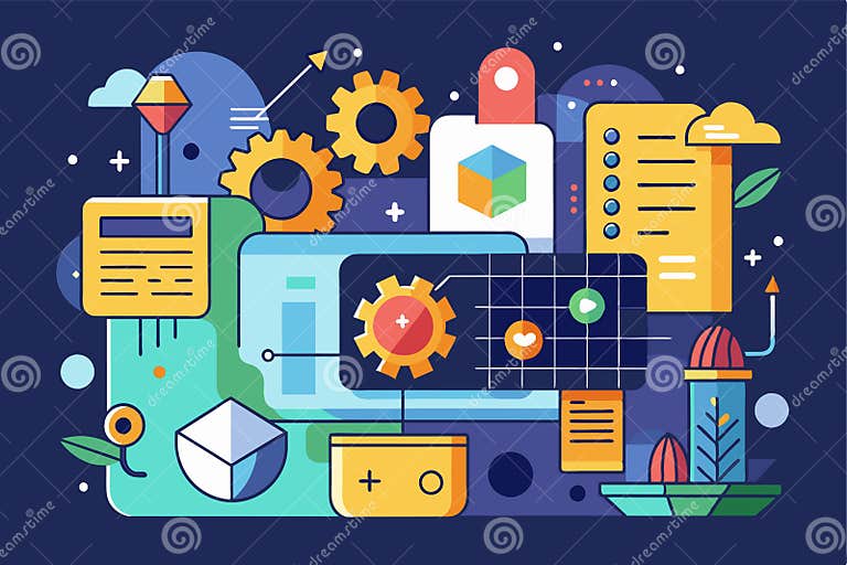 Illustration Showing Product Development Stages: Ideation, Design ...