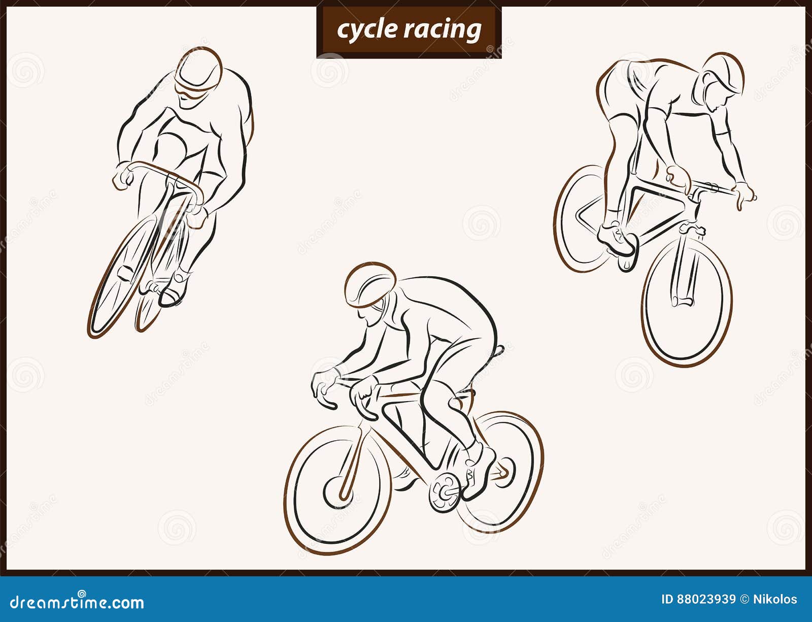 Illustration Shows a Cycle Racing Stock Vector - Illustration of ...