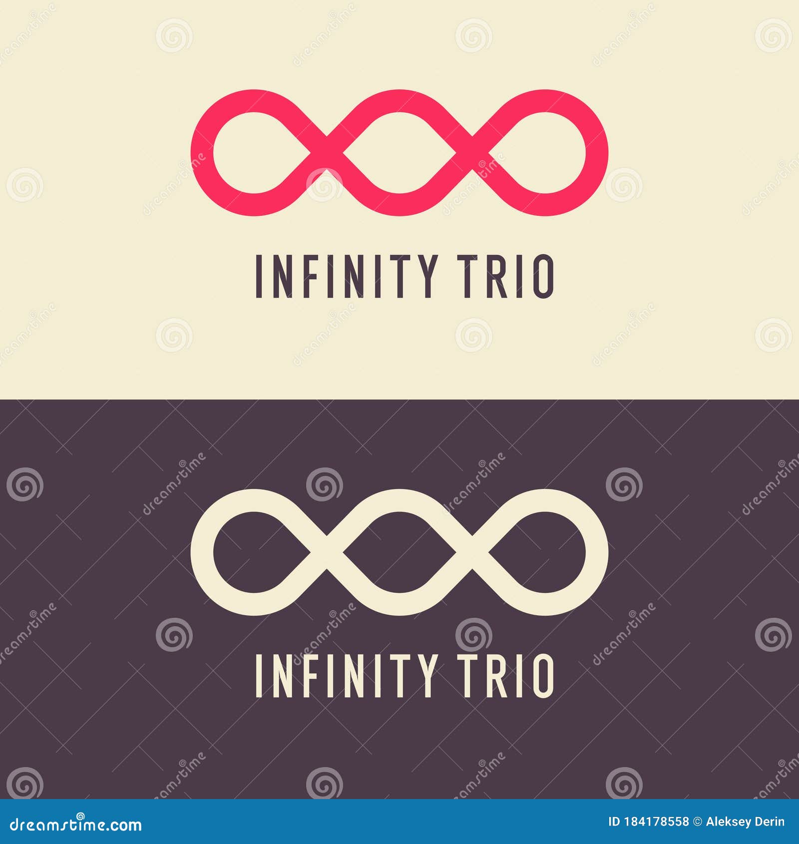 The Illustration Shows the Infinity Trio Sign. Modern Graphics Stock ...