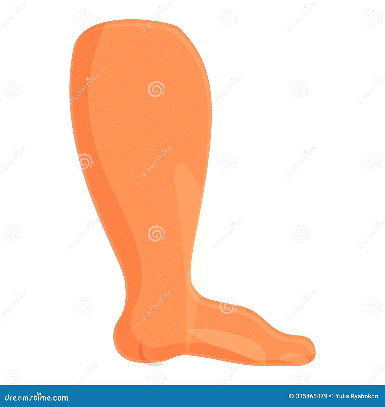 Human Leg and Foot Standing Side View Stock Vector - Illustration of ...