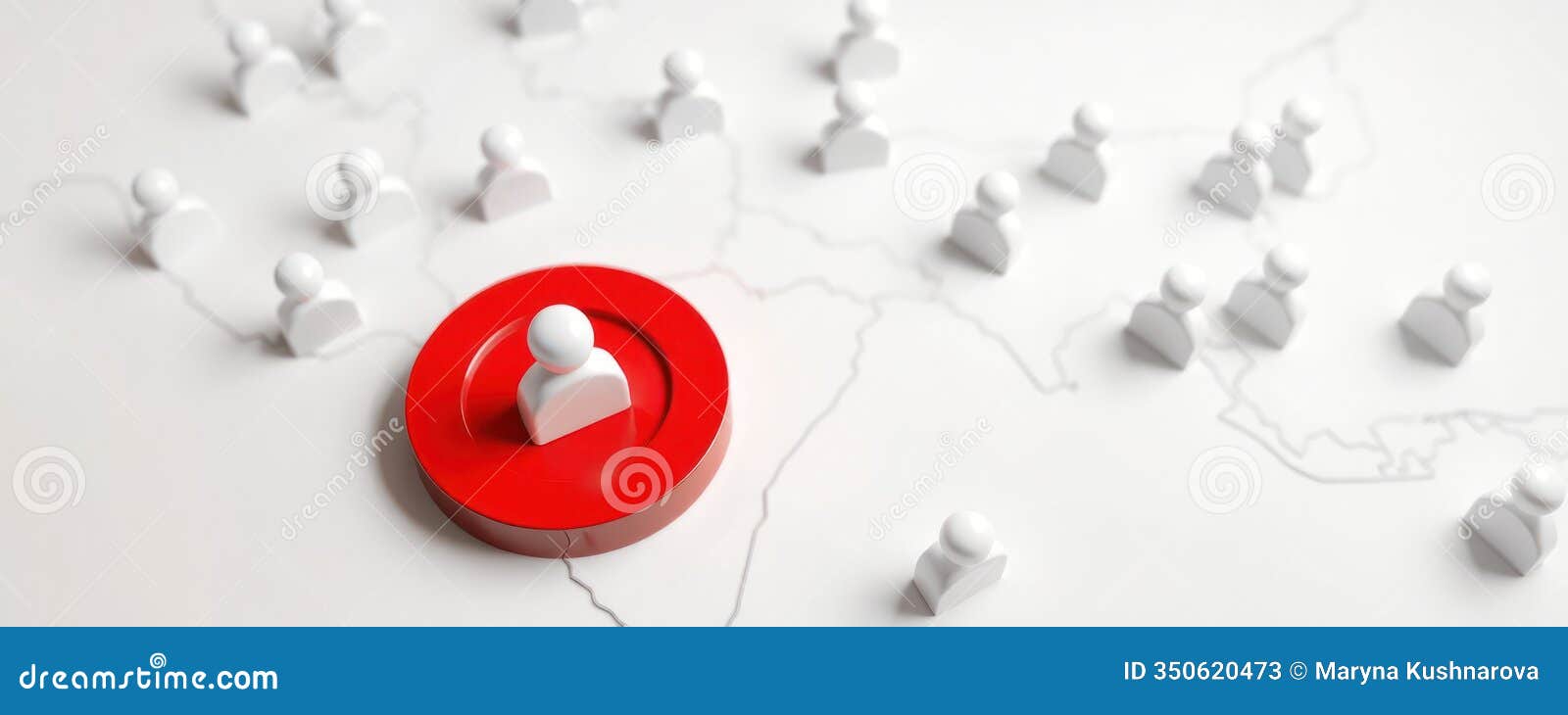 Illustration Shows Target Audience Map. Digital Icons Represent ...